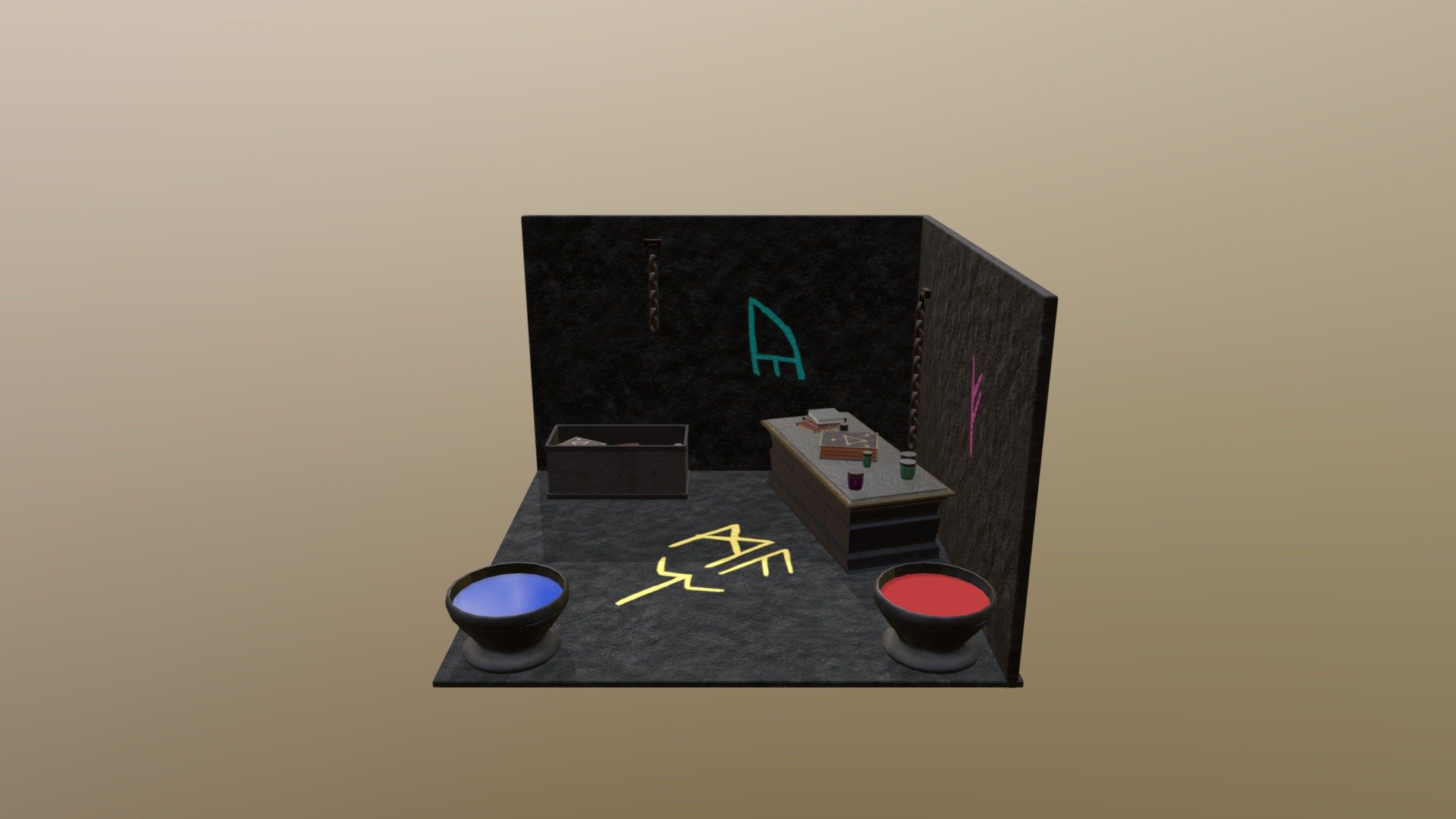 Modular Dungeon Corner - 3D model by renjamino [60d193a] - Sketchfab