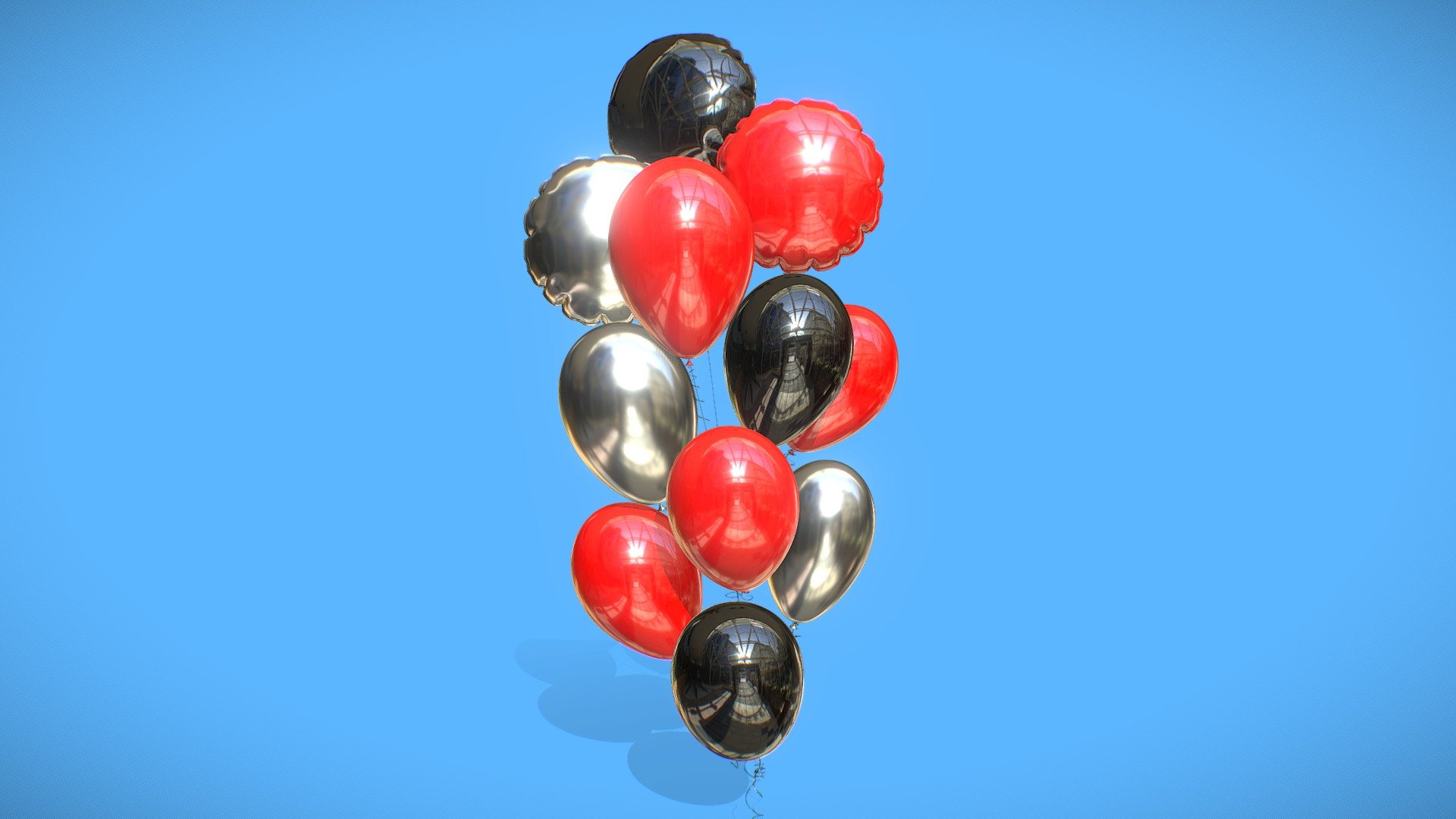 Set helium balloons - Buy Royalty Free 3D model by omg3d [60d5612 ...