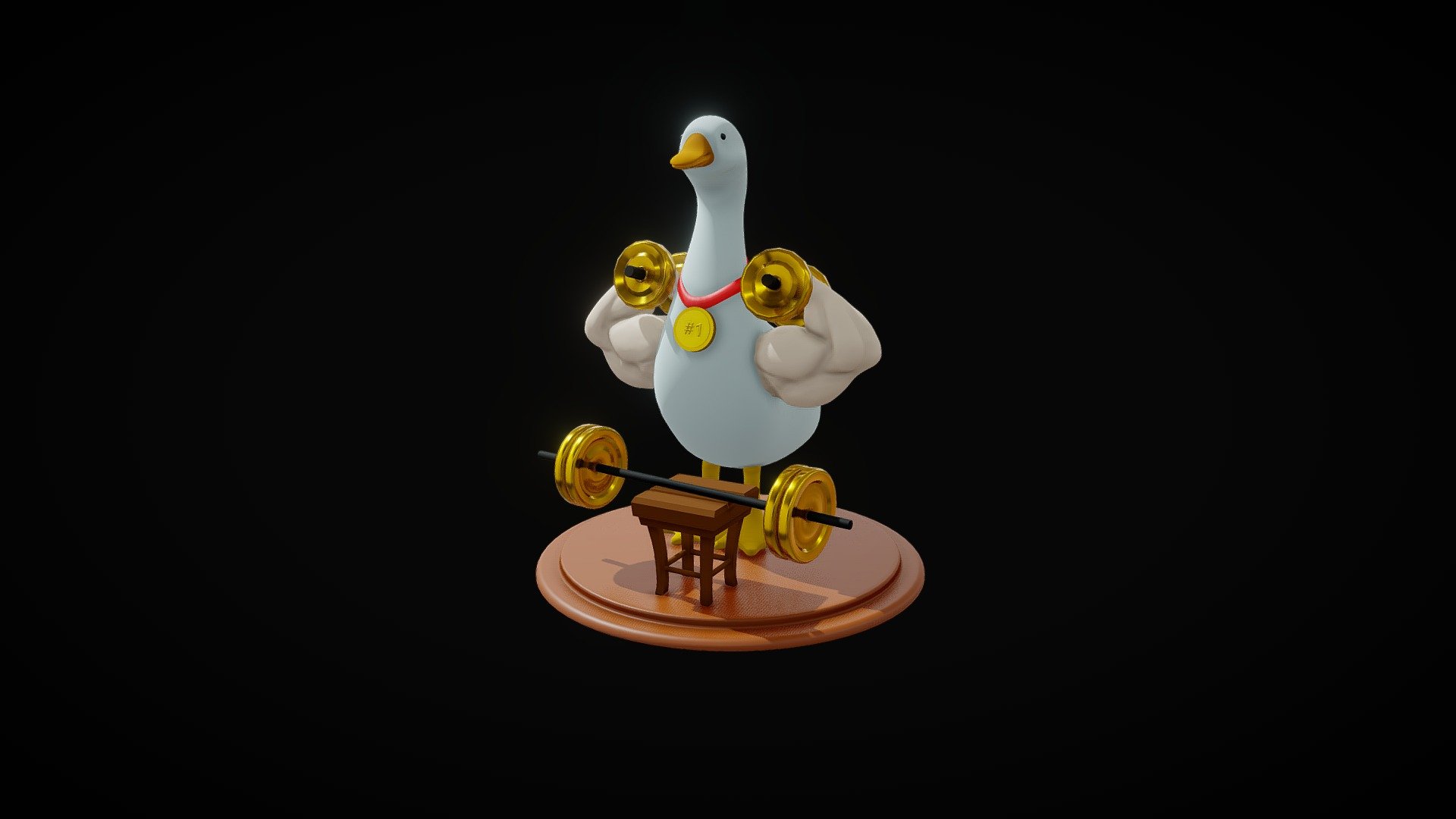 Duck BodyBuilder - Download Free 3D model by oleg.nikitin [60d8701 ...