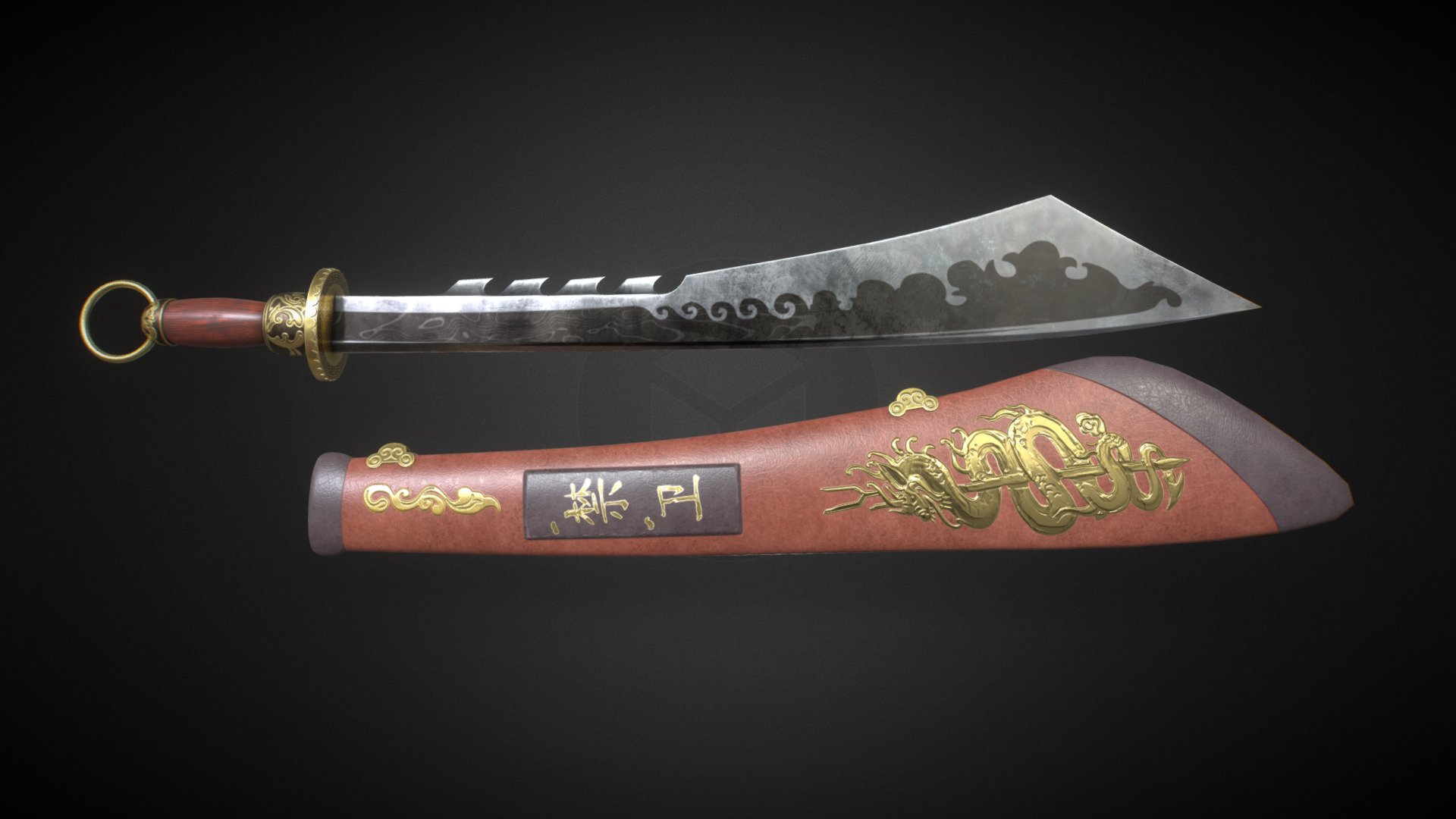 Imperial Fu dao Sword - 3D model by TheDevilsEye [60dc307] - Sketchfab