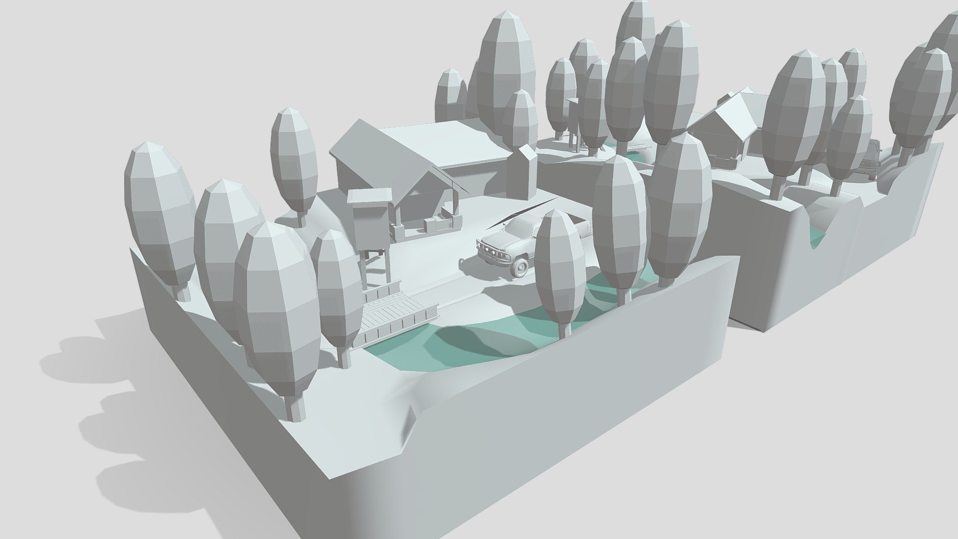 Forest Loner - Blockout - 3D model by huens.nigel [60ded3a] - Sketchfab
