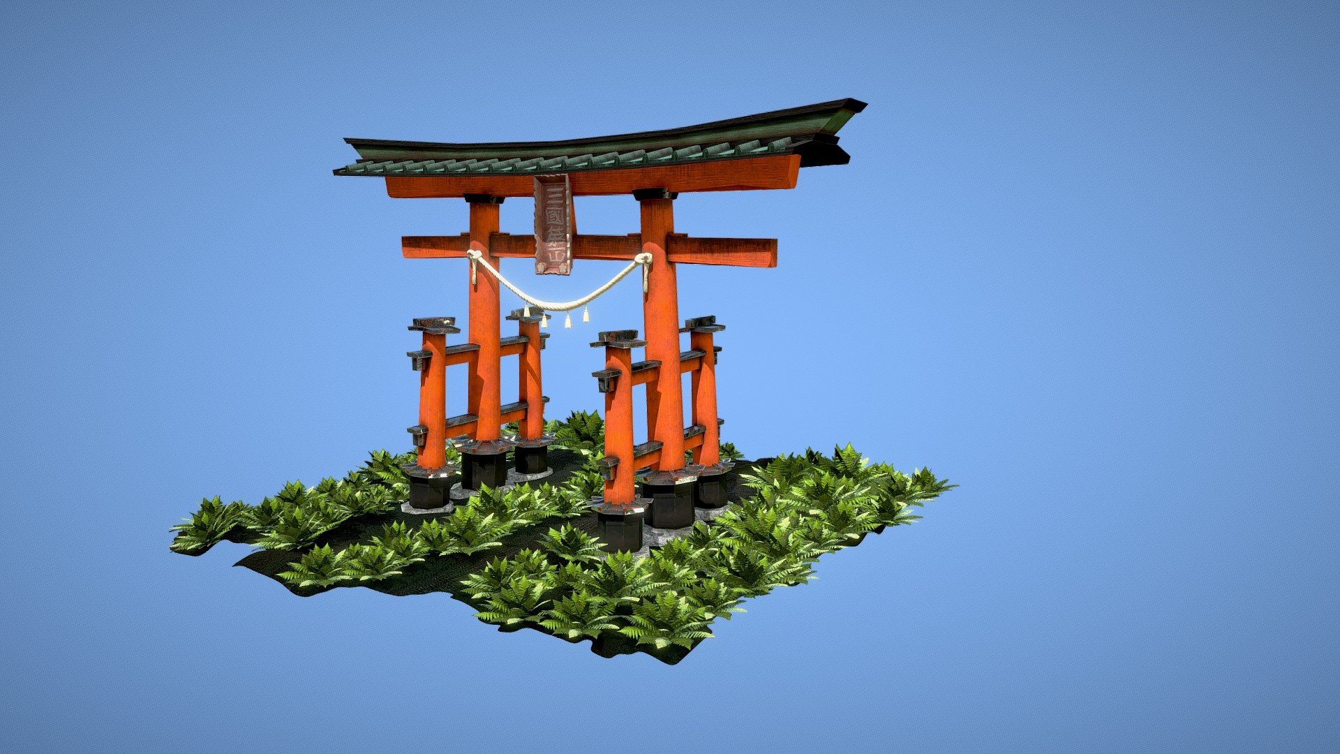 «The Japanese Gates» by mkaplunow - Buy Royalty Free 3D model by Mike ...