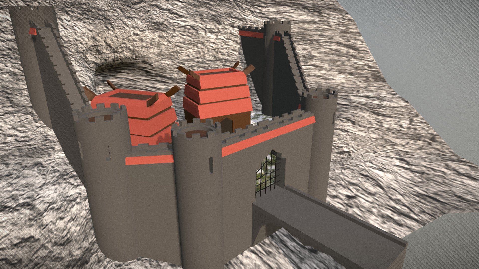 Mountain Fort - 3D model by hgknight [60e1a82] - Sketchfab