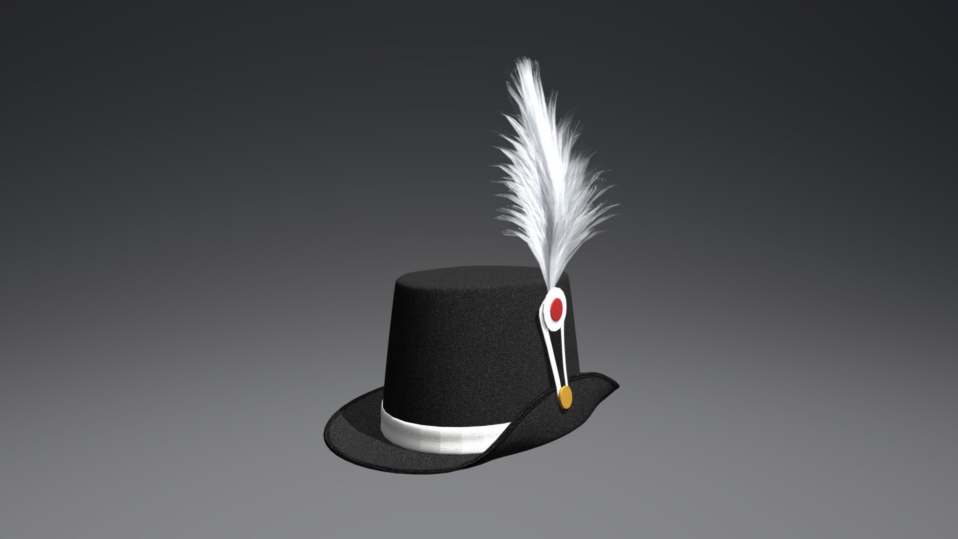 Horse Carriage Hat Black (Feathered) - Buy Royalty Free 3D model by ...