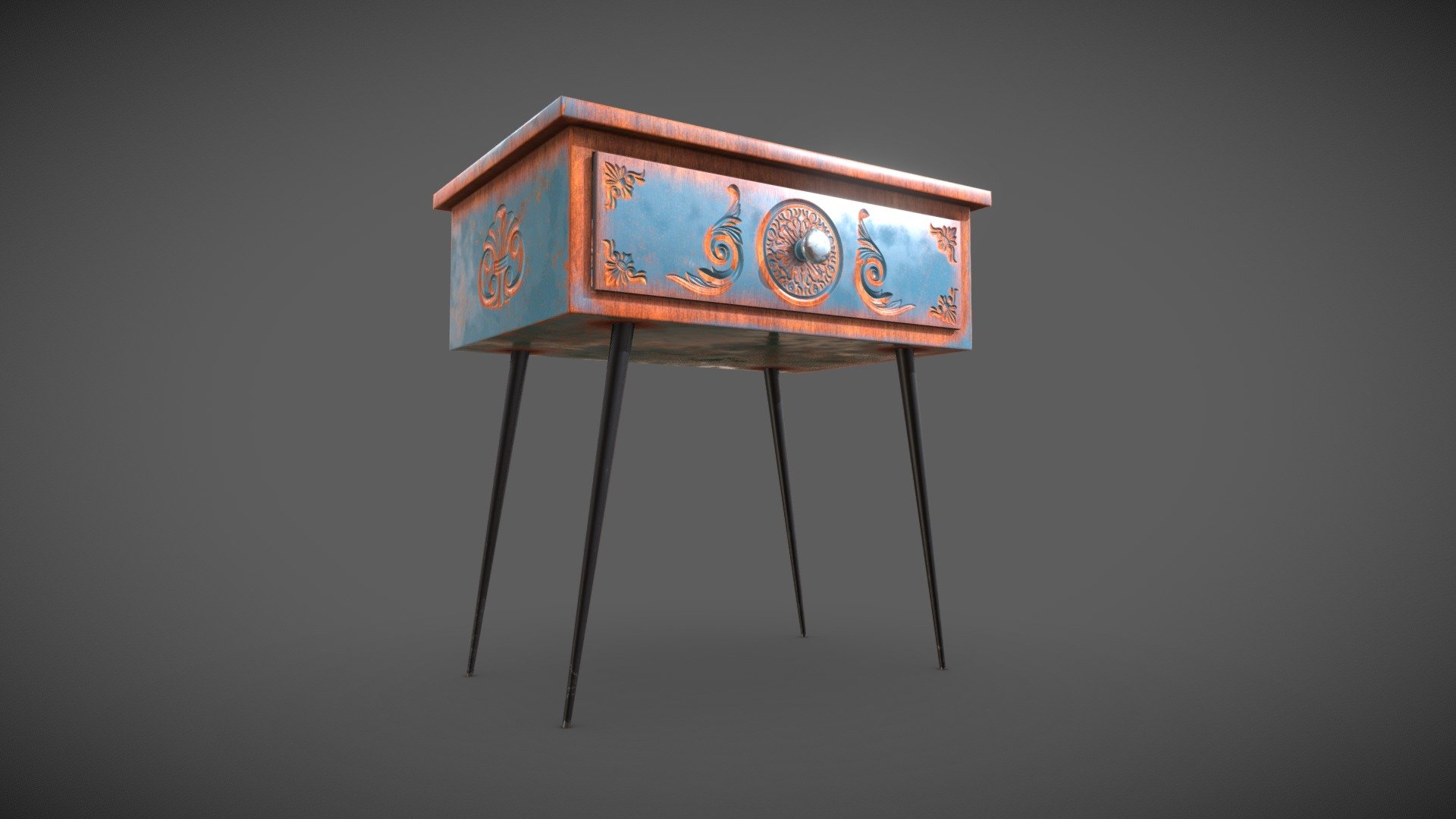 Antique phone table - Buy Royalty Free 3D model by diegoev [60e59ac ...