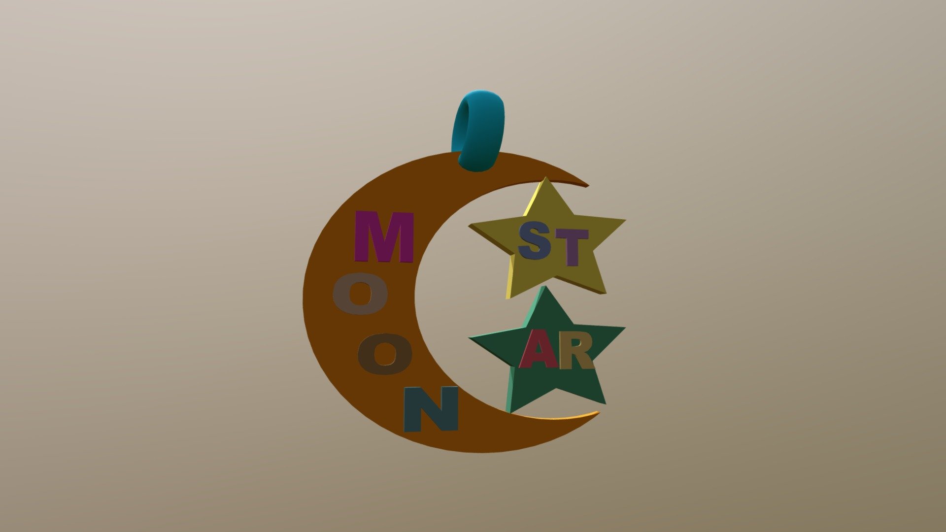 Moon Star Pendant - 3D model by pl.itda18 [60e69e6] - Sketchfab