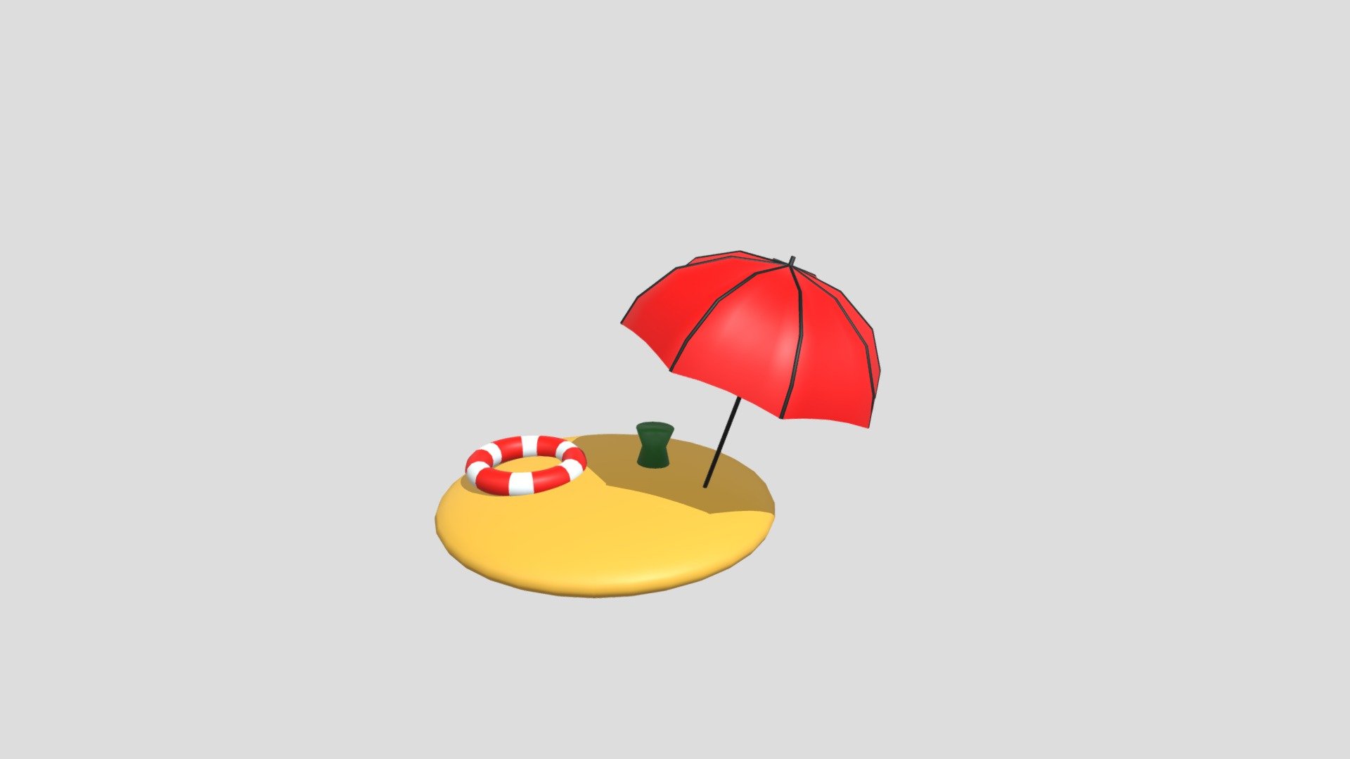 Beach - Download Free 3D model by Blender-Witek (@karlwerner2137 ...