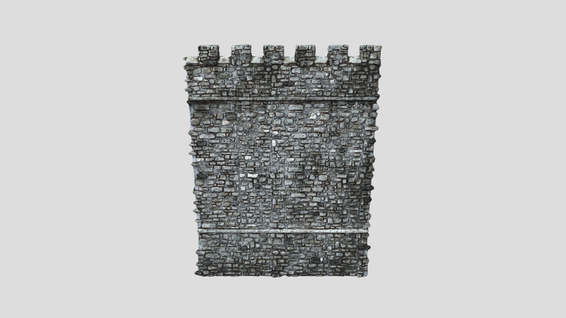 Large Medieval Wall - modular - Download Free 3D model by Andrei.D ...