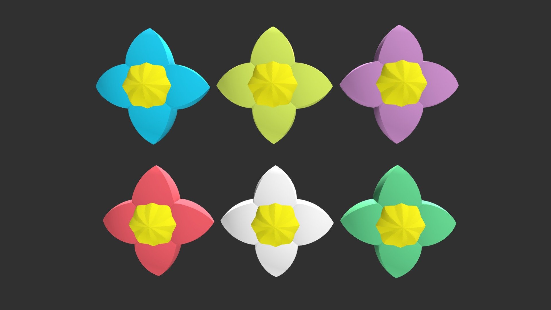 Simple Flowers Pack - Buy Royalty Free 3D model by Aldo (@aldo.a.y ...