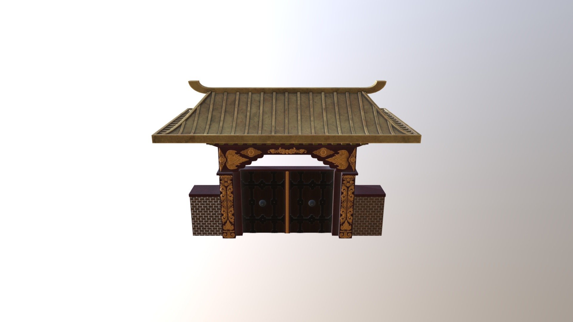 Temple Gate - 3D model by Ray_saga [60ed27f] - Sketchfab