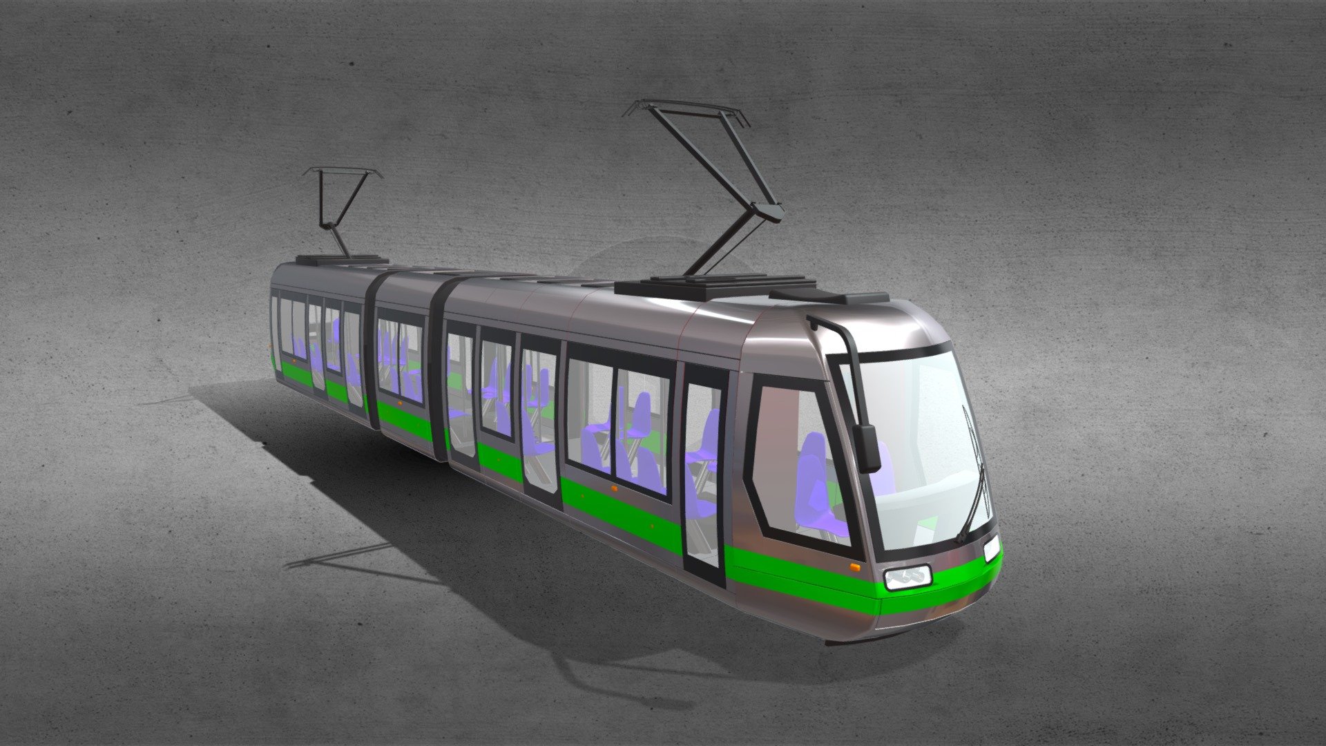 Tram - 3D model by deklox [60eeda4] - Sketchfab