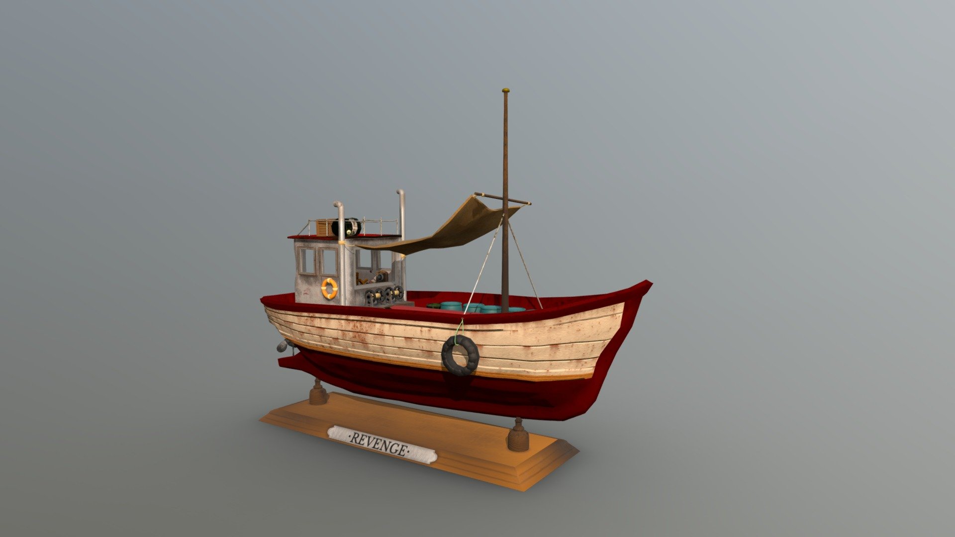 Modern Pirate Ship - 3D model by Création et Nouveaux Médias - UQAT ...
