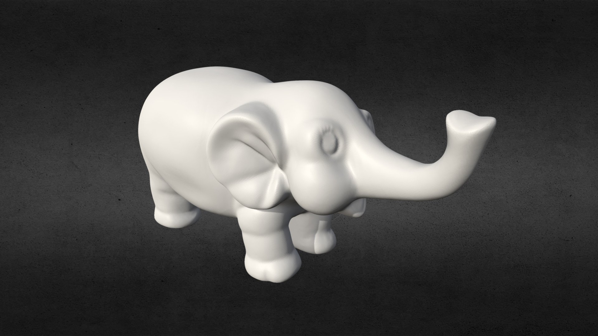 3D Scanned Elephant Figurine (3D Printable) - Buy Royalty Free 3D model ...