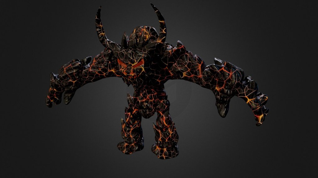 Lava Monster - 3D model by Pascal T. Monette (@baltazo) [60fa1f4 ...