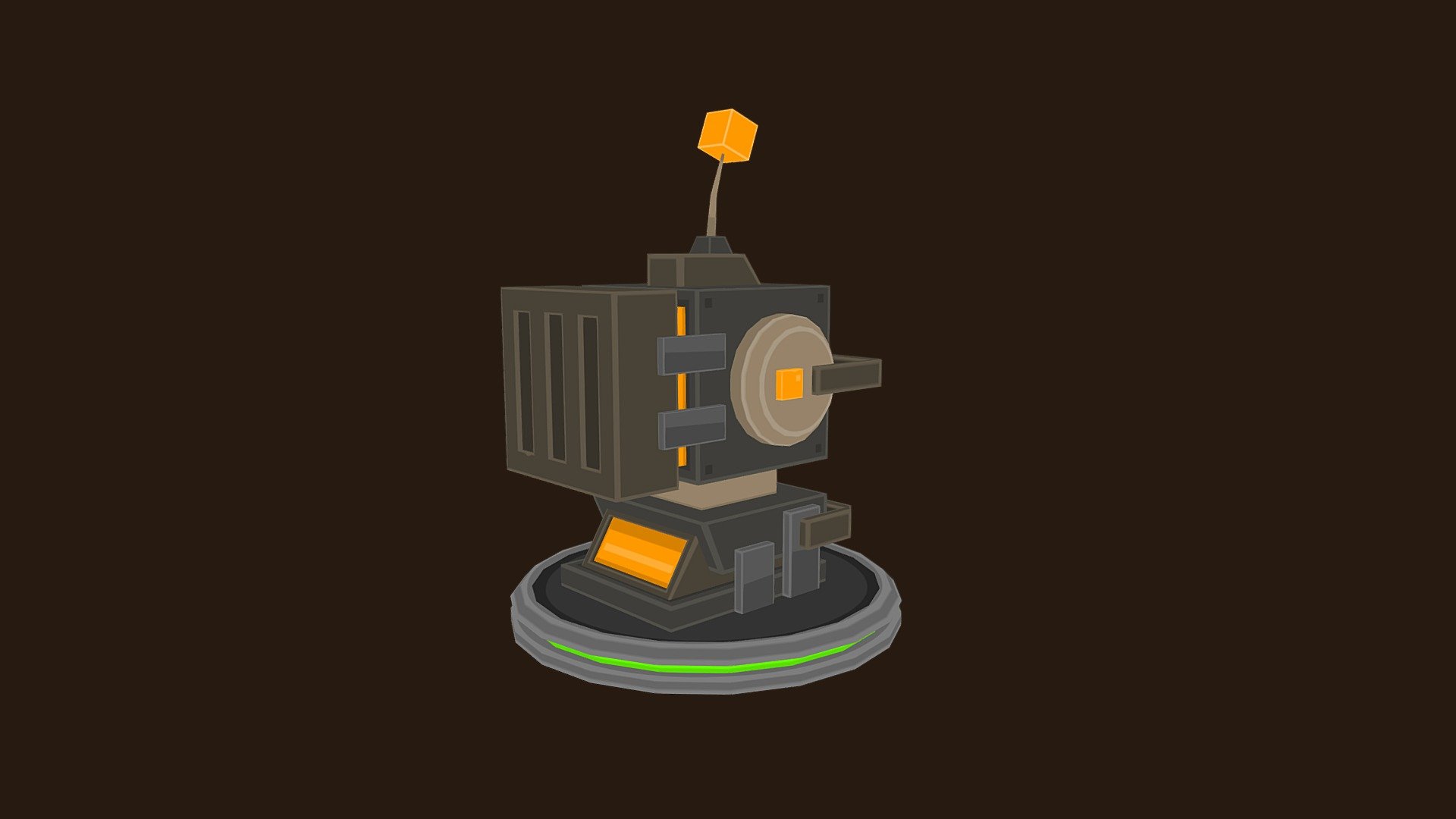 Block Turret - 3D model by Nectonius (@chocobo87) [60fbfd6] - Sketchfab