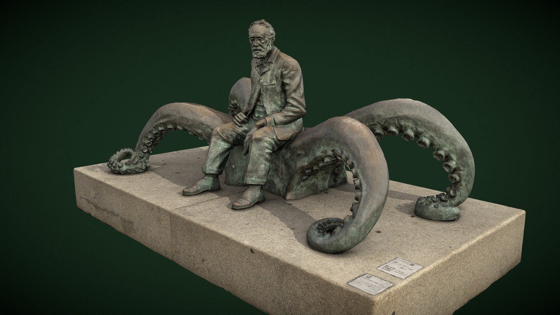 Sculpture of JULES VERNE, Vigo (Pontevedra) - 3D model by Alexandre ...