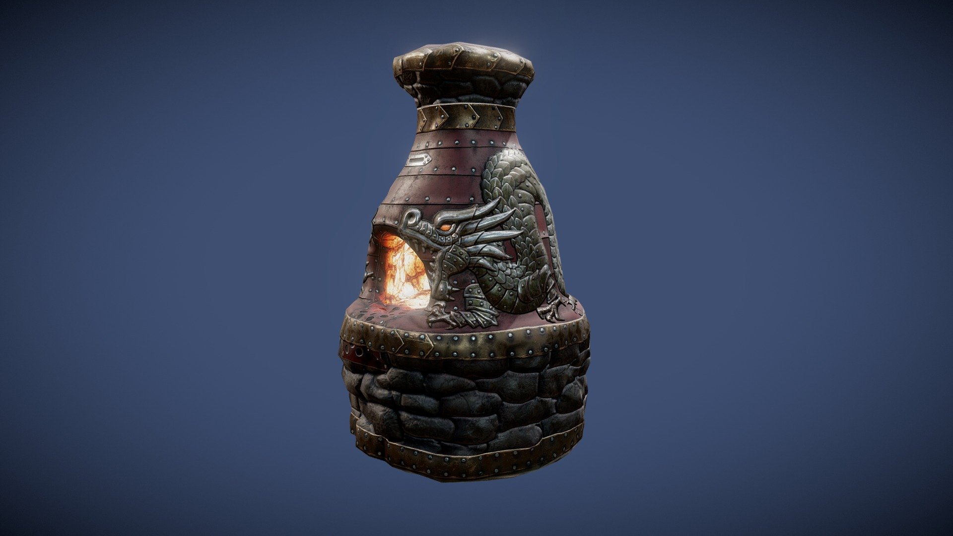 "Dragon cave" (furnace) - 3D model by Display (@max.deker) [60fec9f ...