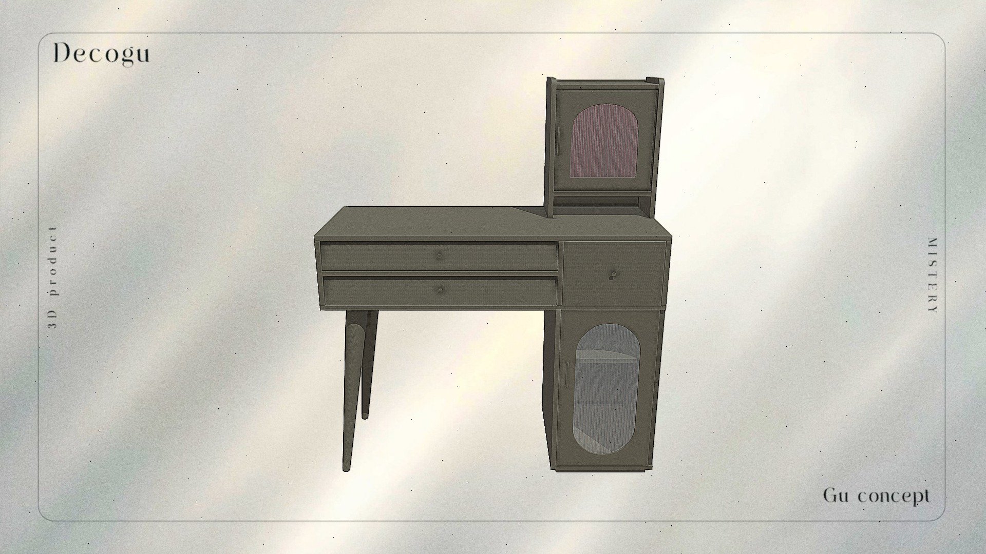 Elegant Vanity Desk with Storage - 3D model by Tom Au (@trietau ...