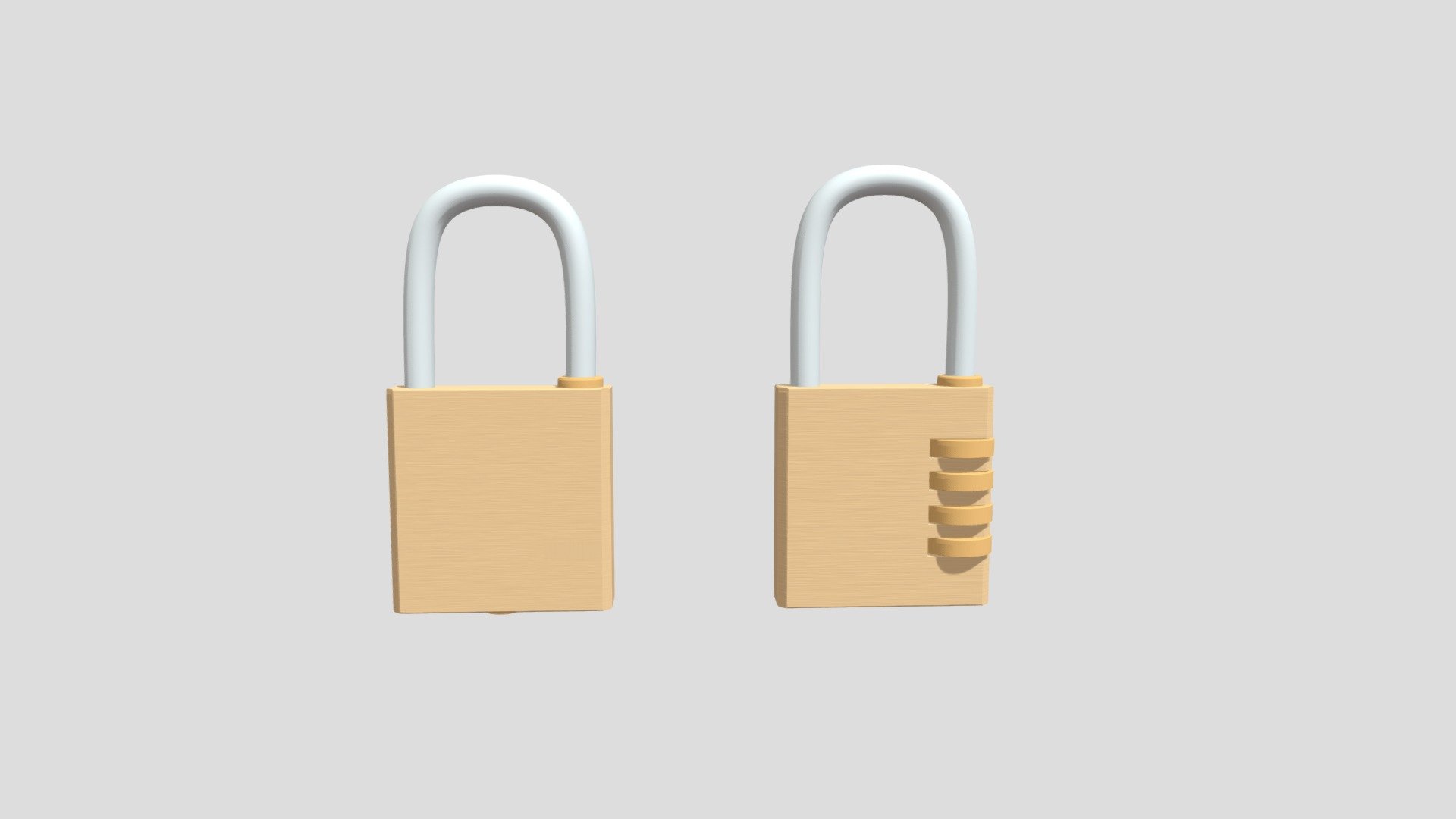 Padlocks (key and combination) - 3D model by ziot (@ziott) [6104e25 ...
