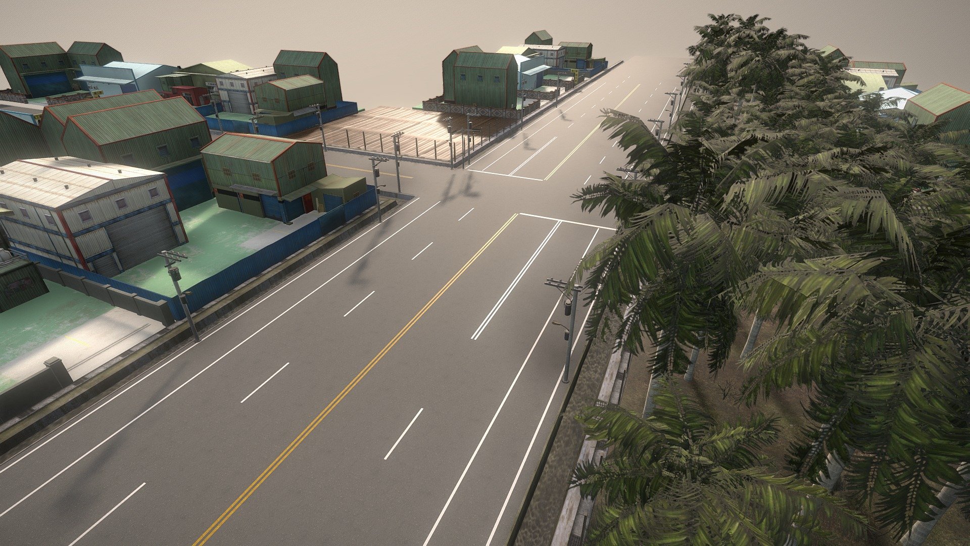 TW Street T-Intersection 04 - Buy Royalty Free 3D model by animod ...