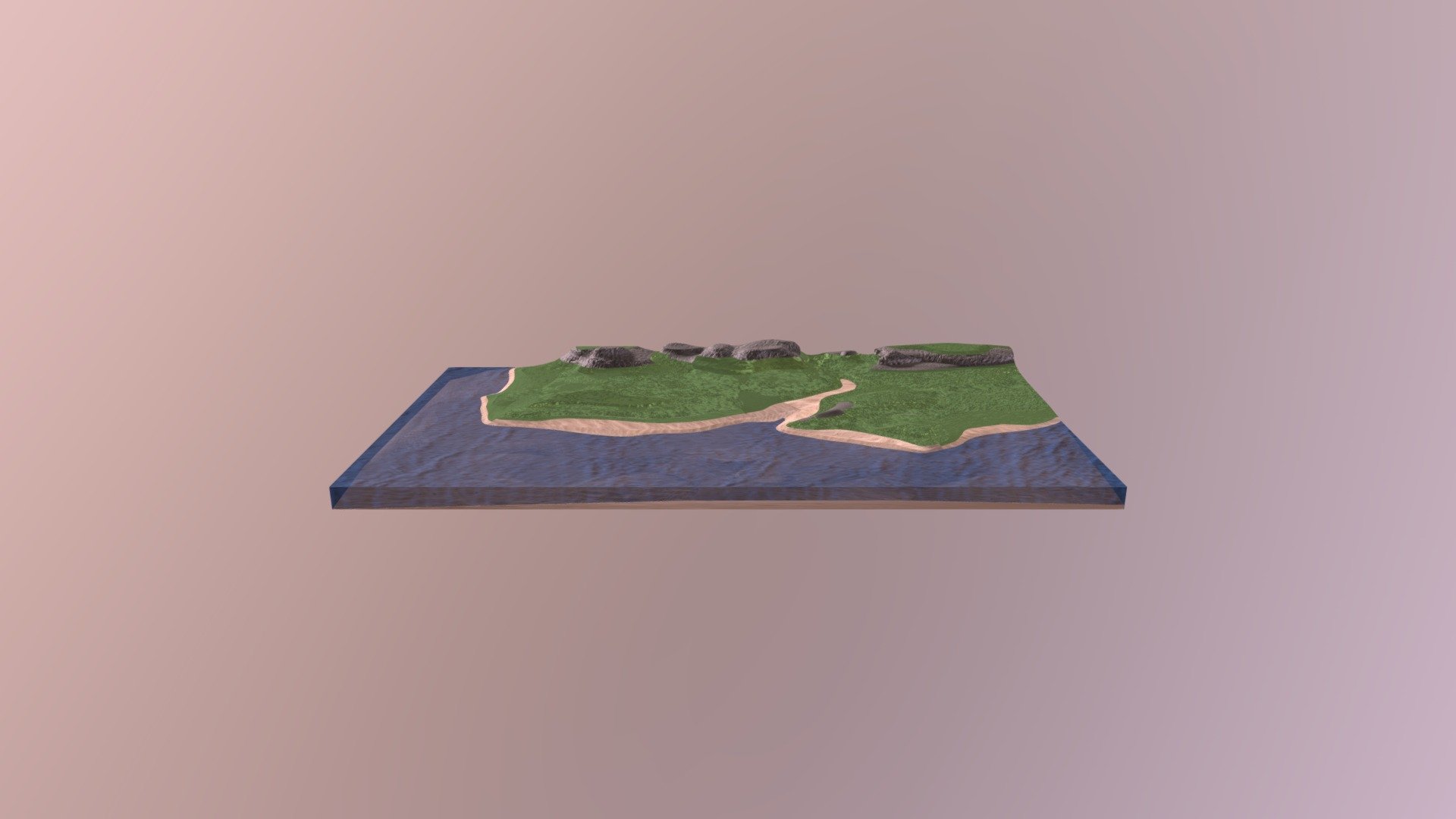 3D terrain map - 3D model by arhodotk [610659a] - Sketchfab