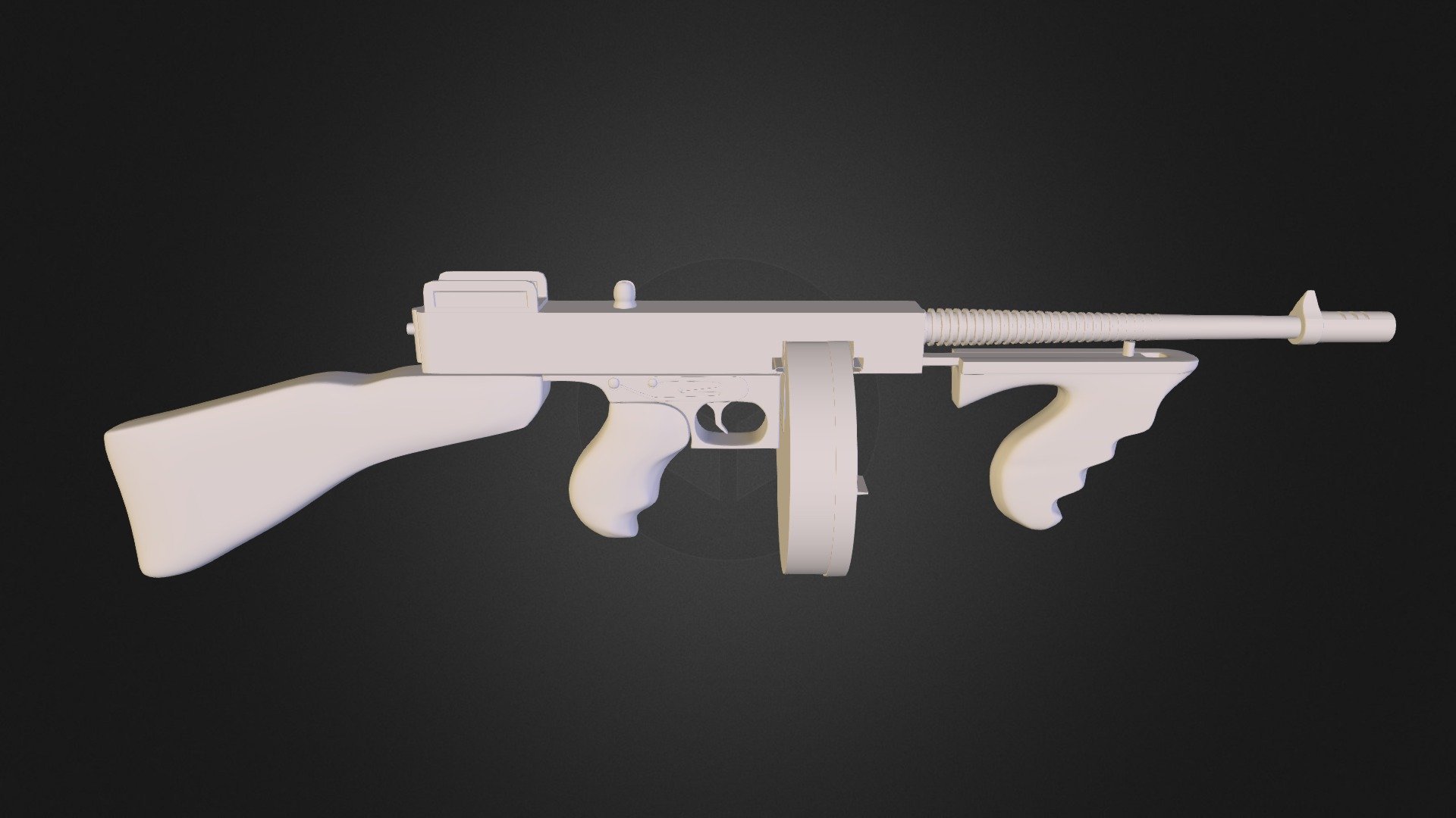 High Poly Tommy Gun - 3D model by gamesdefined [6106cce] - Sketchfab