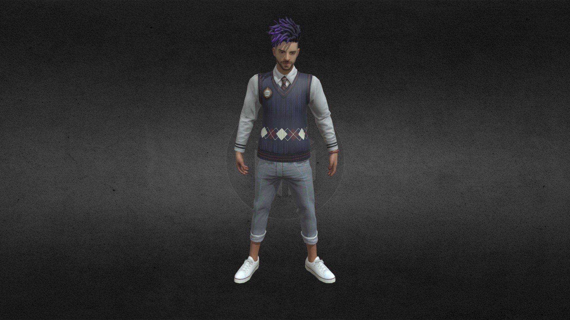 freefire school boy 3d model by pacegamingff - Download Free 3D model ...