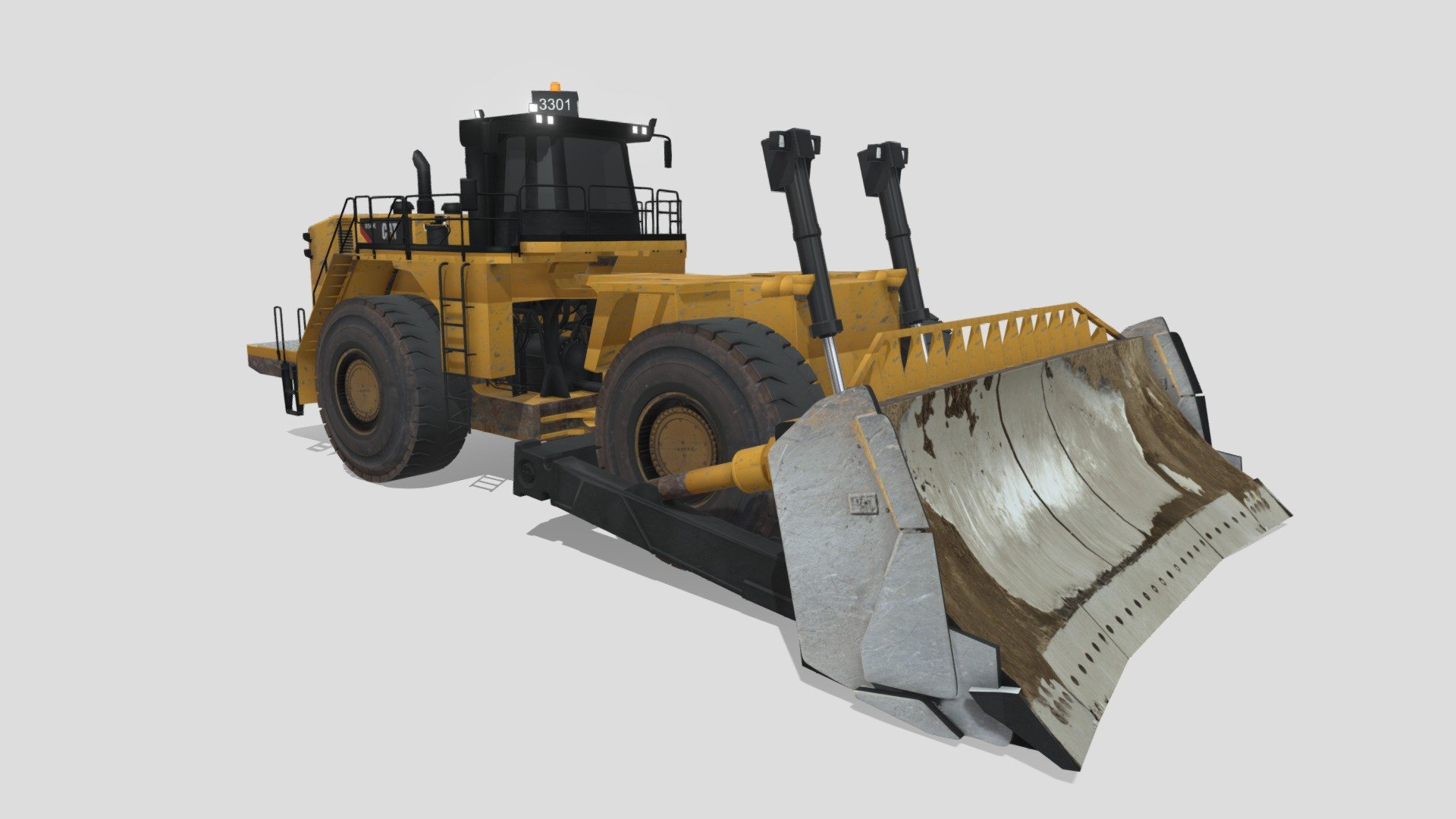 CAT 854K Rruber Tire Dozer - 3D model by The Learning Network ...