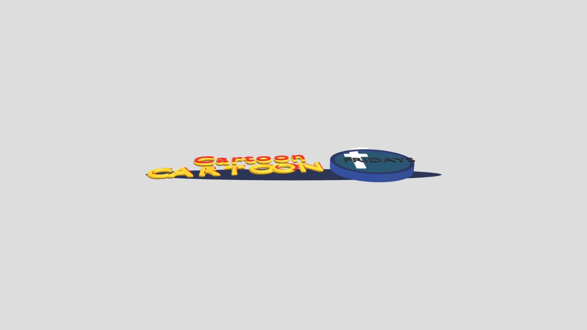 Cartoon cartoon fridays logo model - Download Free 3D model by louayleo ...