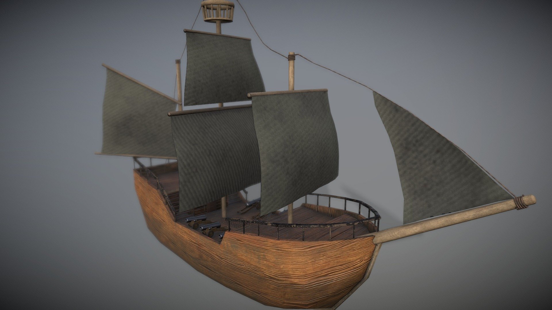 Pirate Ship - 3D model by Cuth (@gdcuth) [61116f0] - Sketchfab