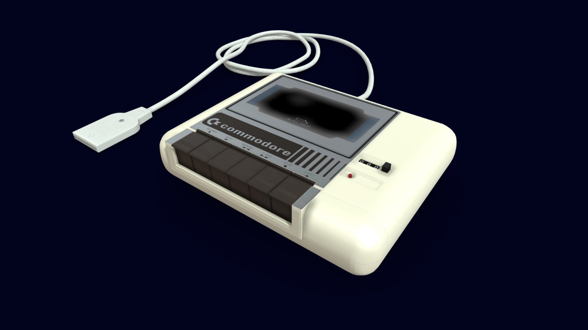 Commodore 1530 Datasette - 3D model by Jim Platt (@Jimbobuk) [61117f5 ...