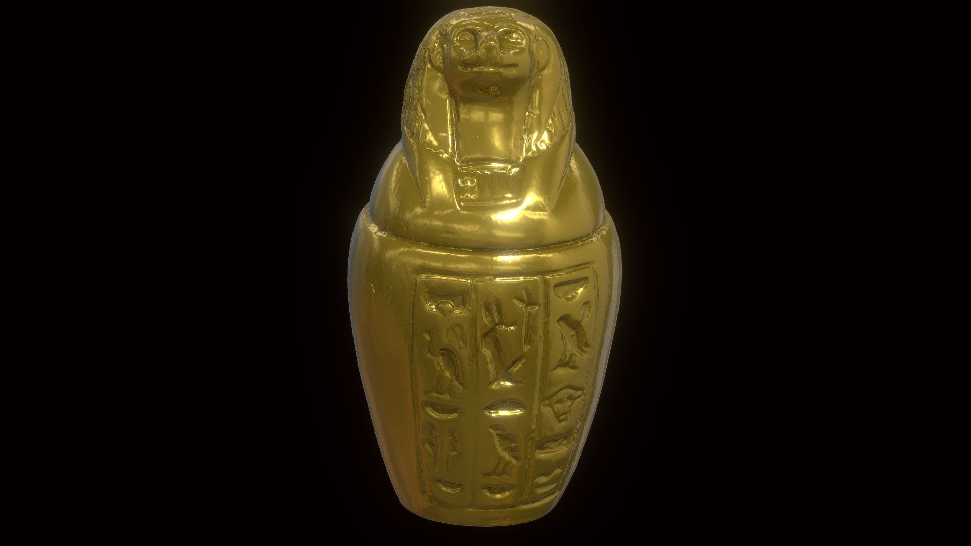 Egyptian canopic Jar / Vaso canope egipcio - 3D model by CAI ...