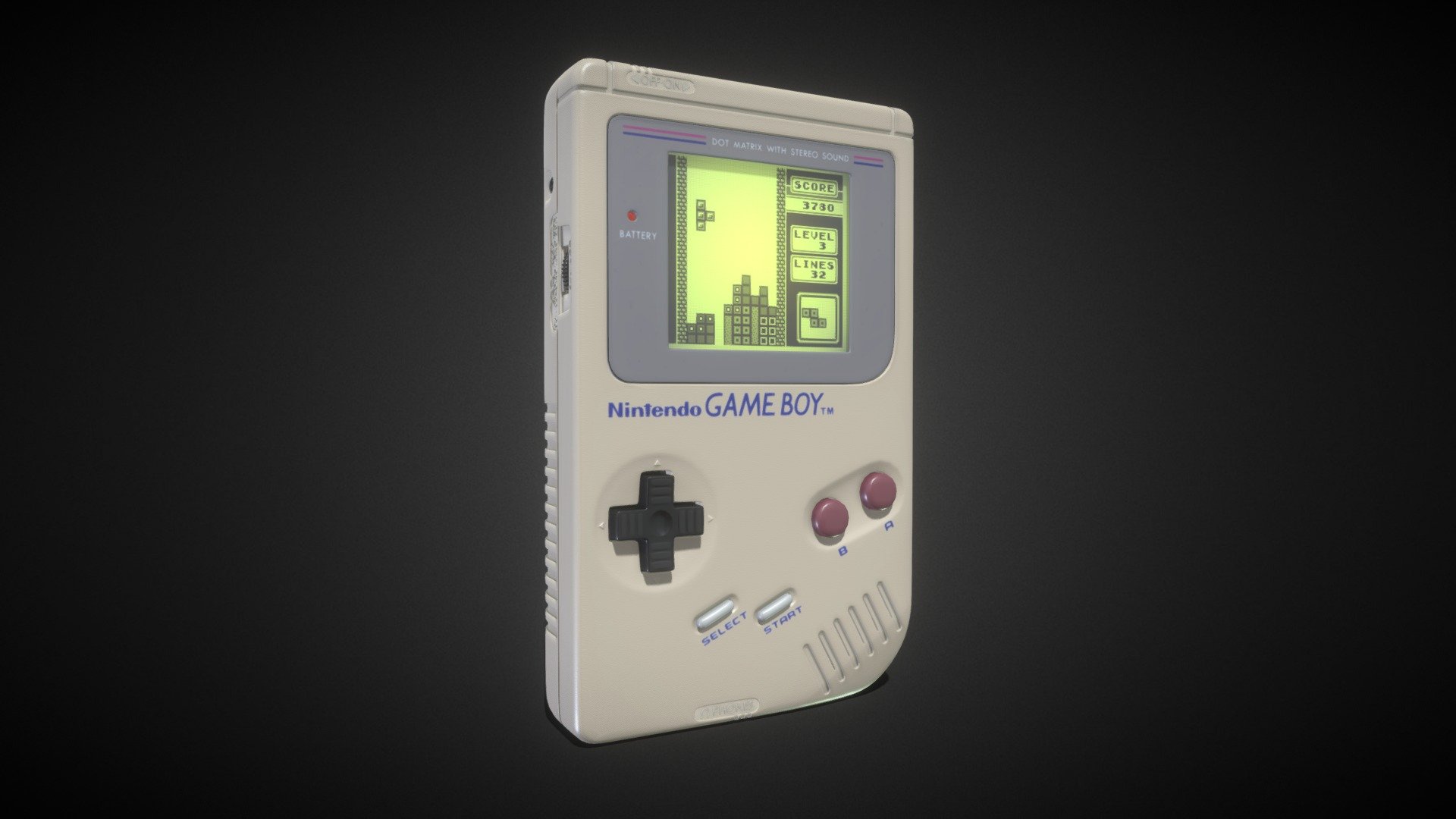 Nintendo Game Boy - 3D model by Xavi Serrat (@XaviSerrat) [6118db4 ...