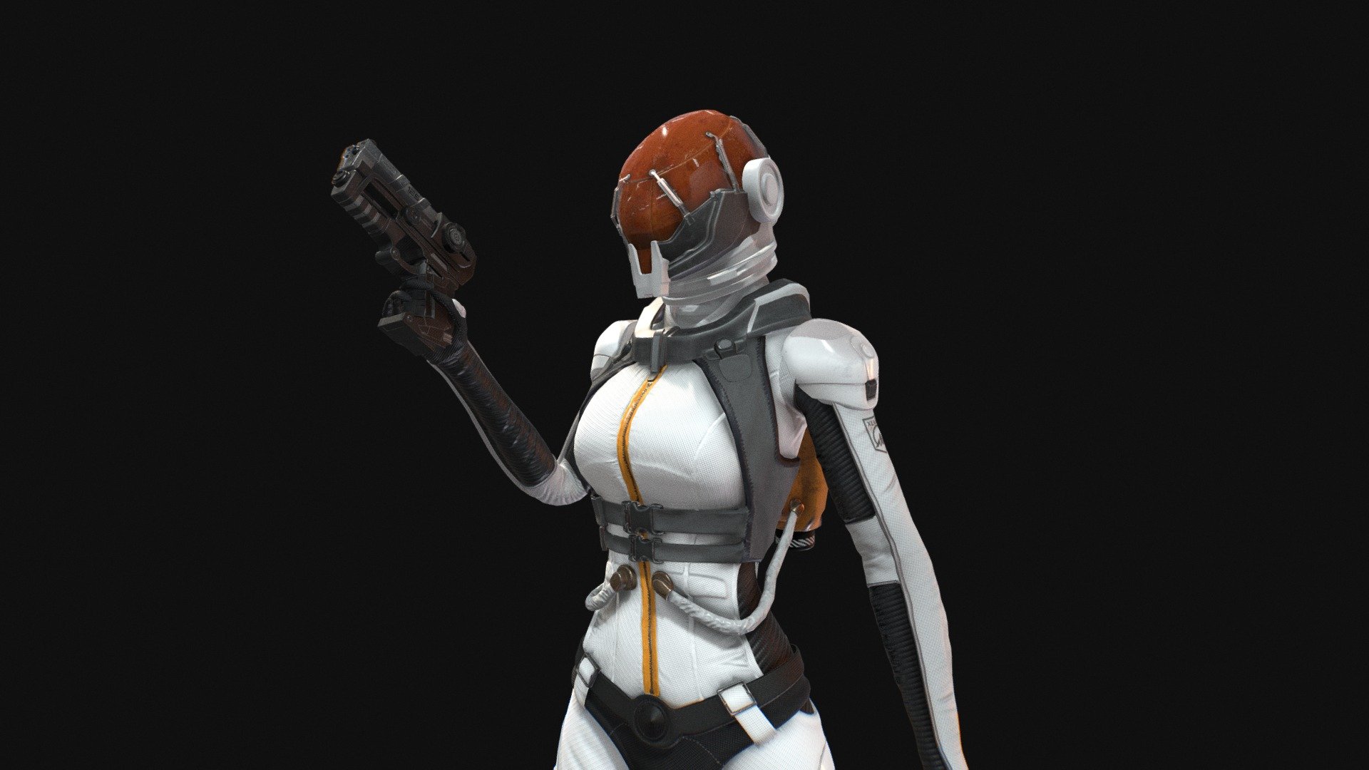 XenLab Enforcer - Spacegirl Bodysuit - 3D model by Asha Basha (@Kaini) [6118fff] - Sketchfab