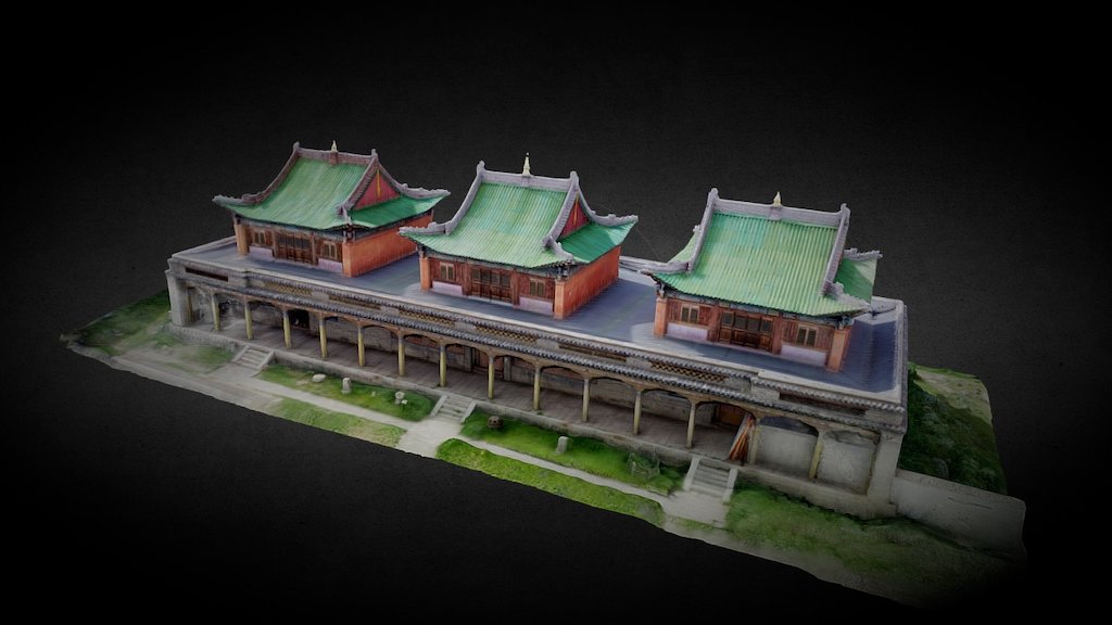 Tsetserleg (MNG) - Monastery - North Building - 3D model by Josef ...