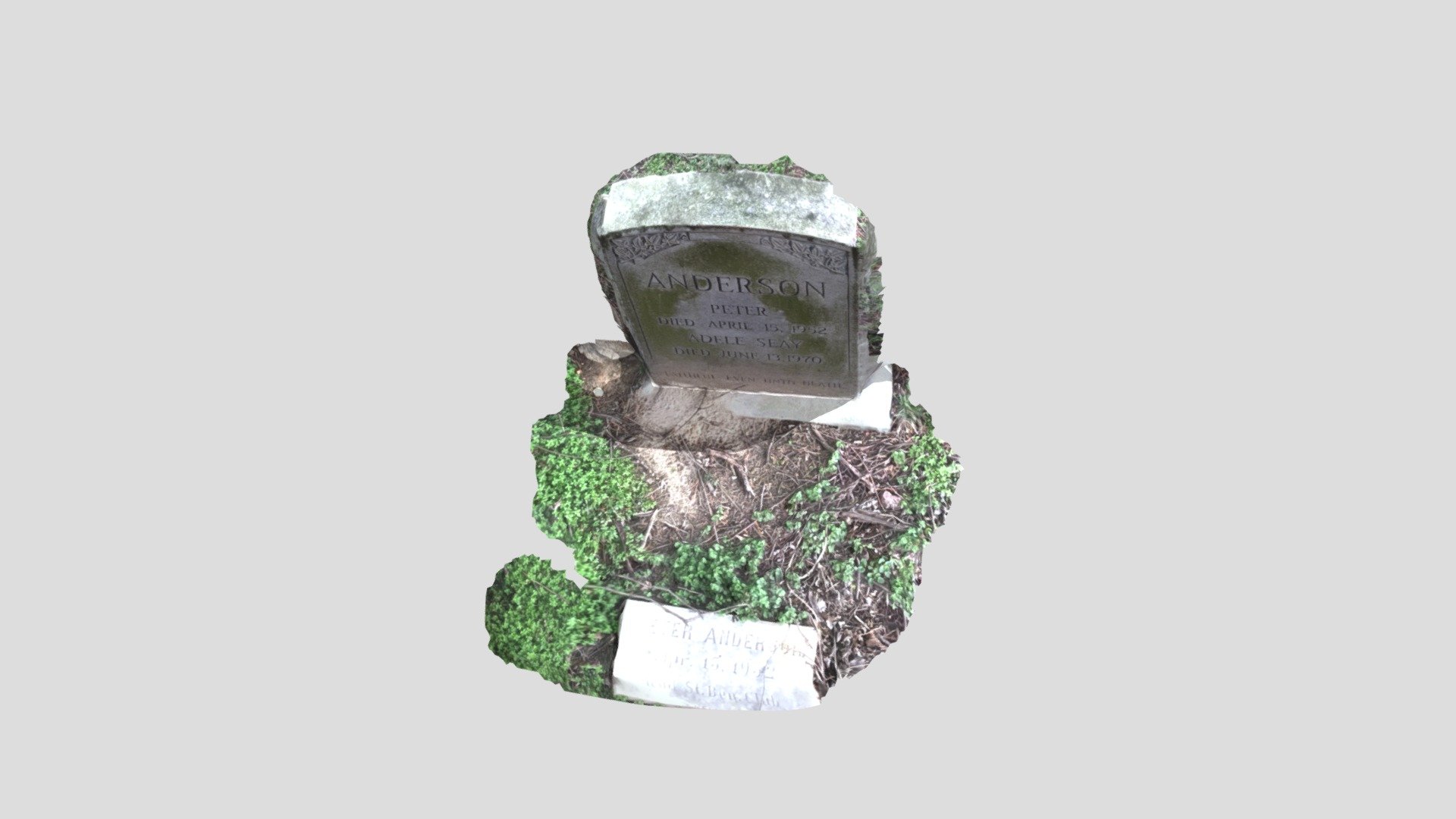 Peter Anderson and Adele Seay Grave Marker - 3D model by Virtual ...