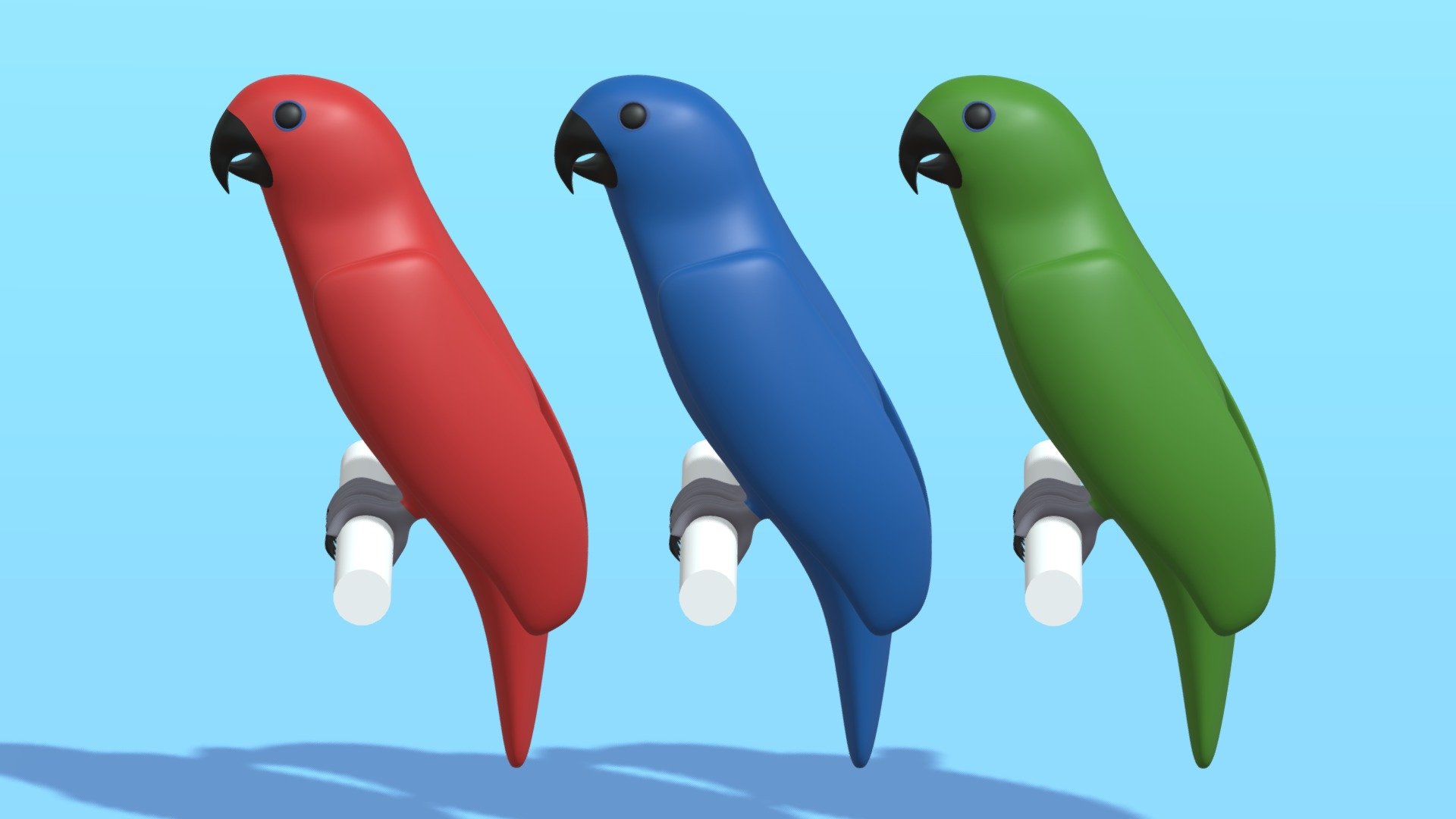 Cartoon Cute Parrot - Buy Royalty Free 3D model by Philip Storm ...