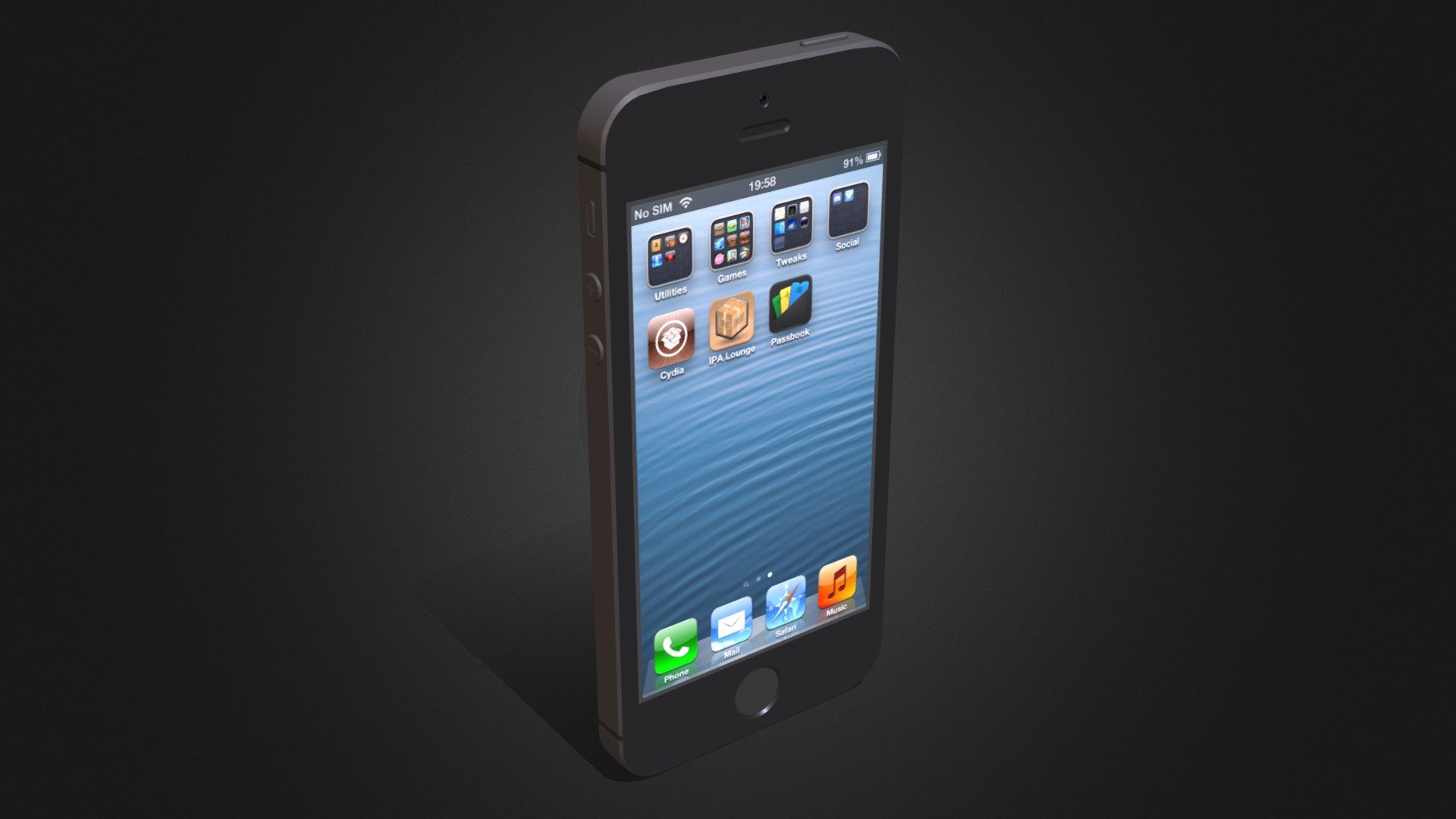 Black iPhone 5 - 3D model by liam (@Z2r) [6122073] - Sketchfab