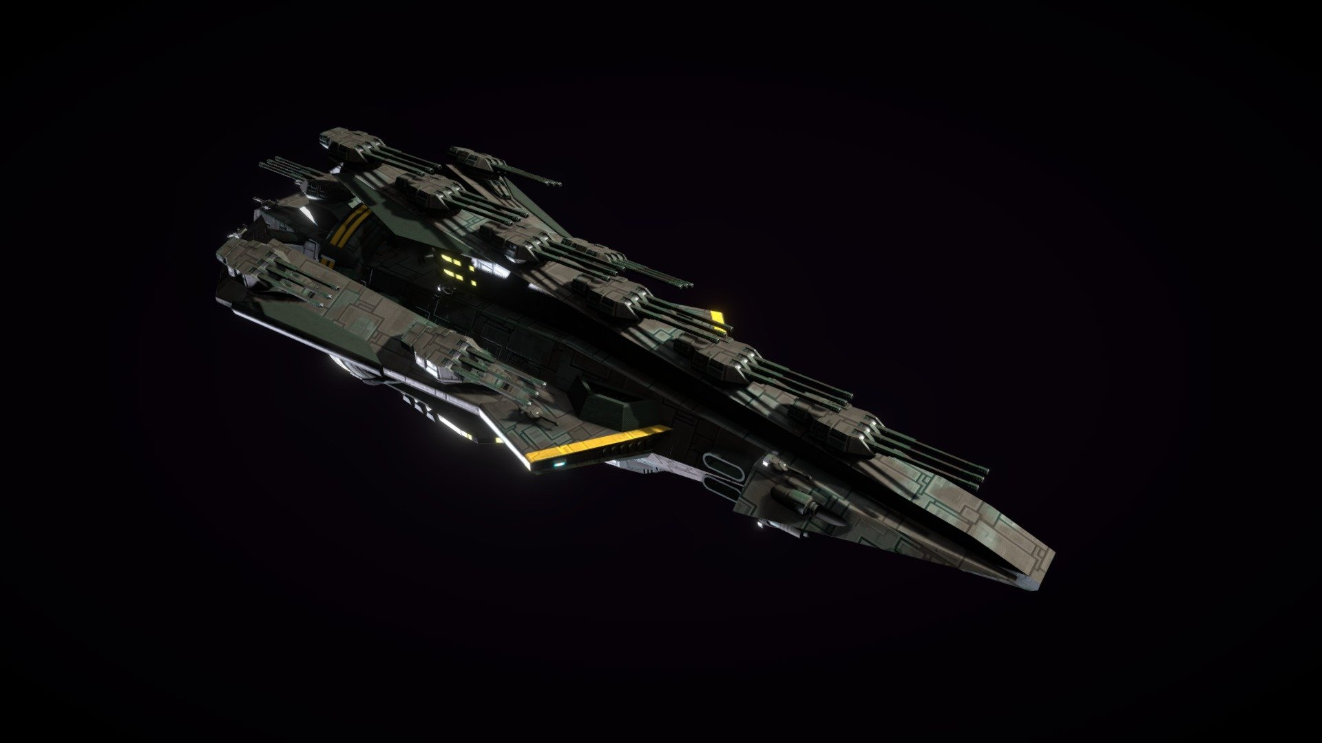 Space Battleship Striker - 3D model by Obi-Wanya [6123818] - Sketchfab