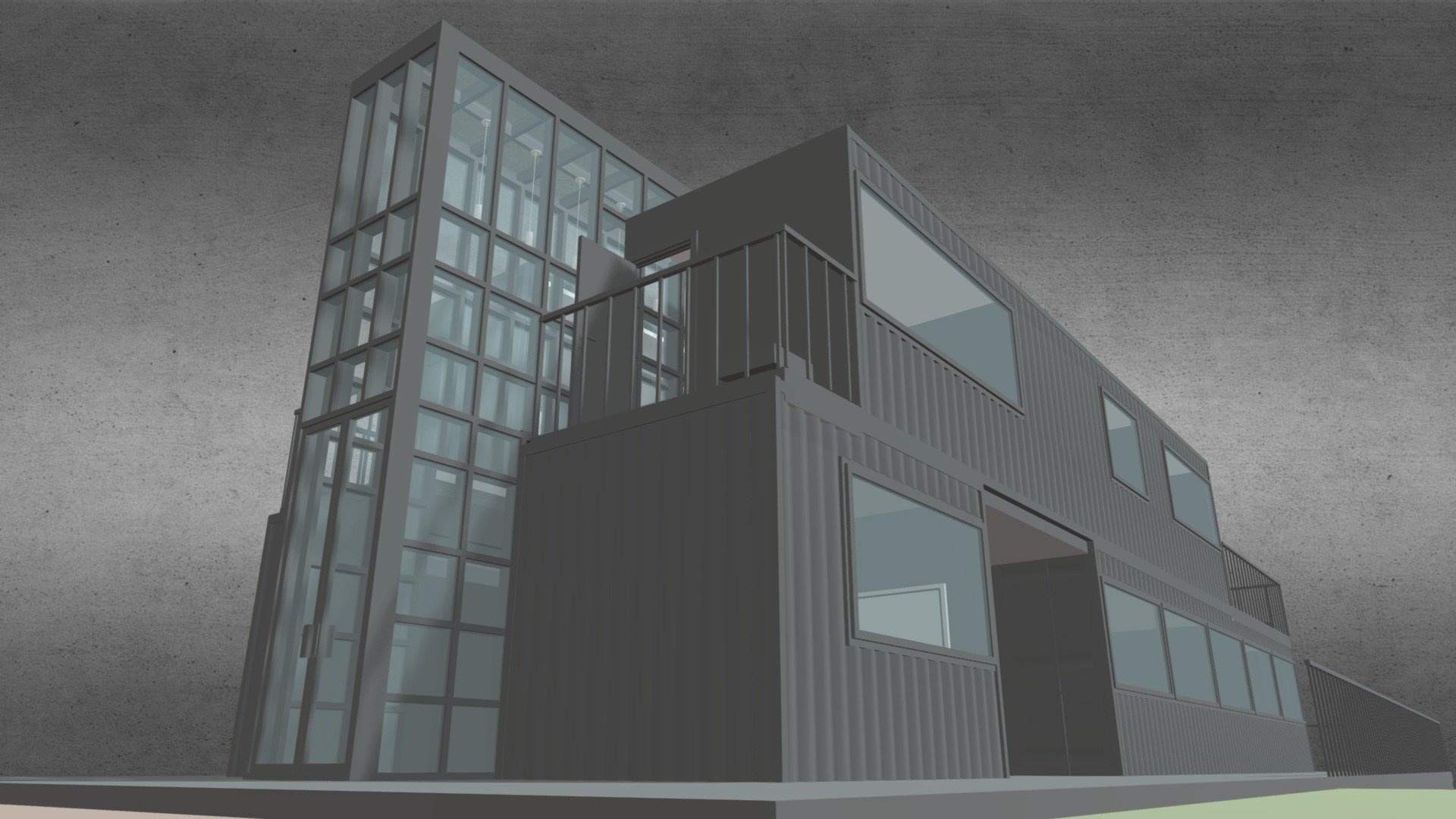 Shipping Container House - 3D model by ATD-London [612756d] - Sketchfab