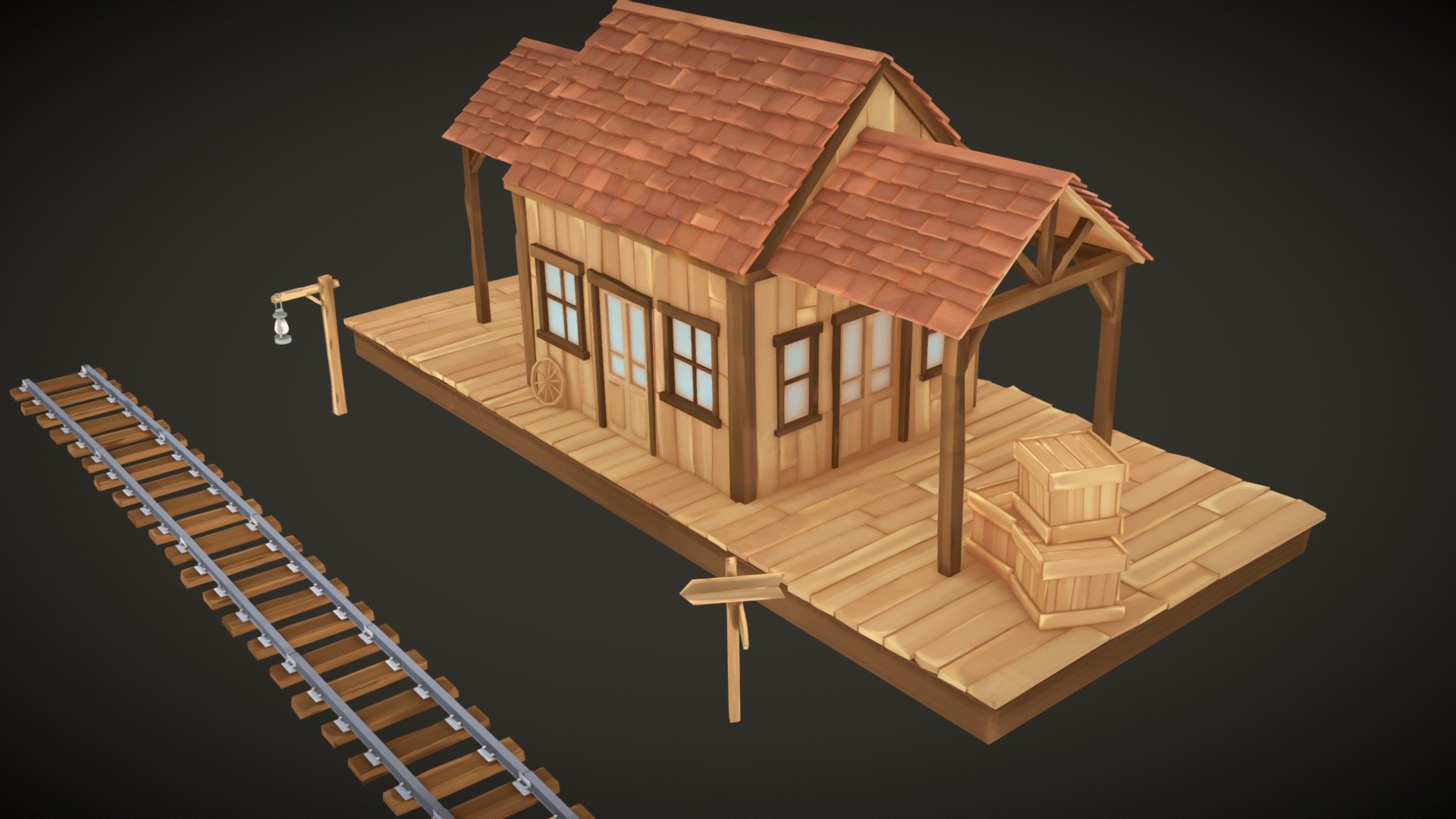Station Wild West - Download Free 3D model by dddzzz [612ae8f] - Sketchfab