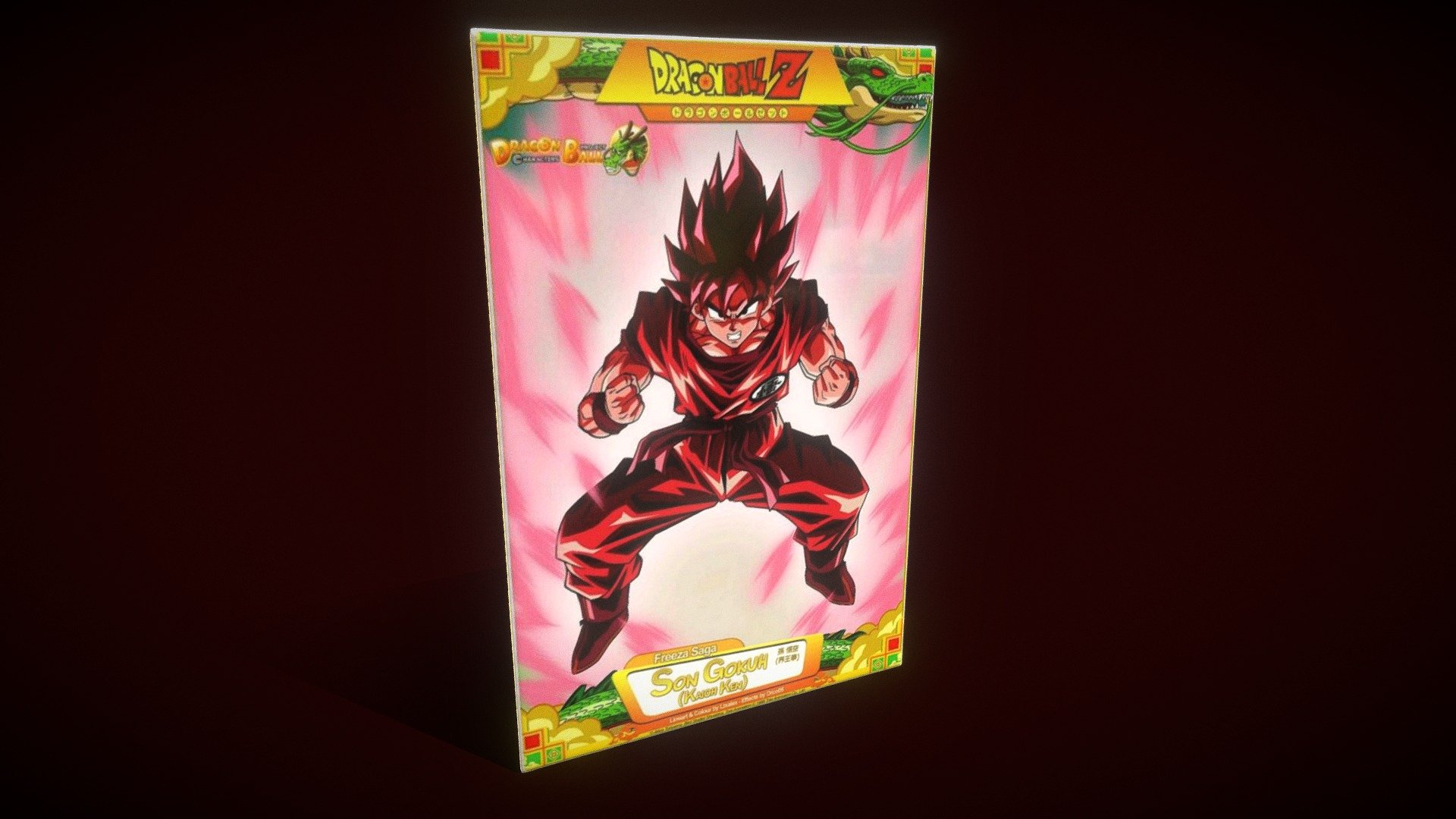 Son Gokuh Kaioh Ken Card - Buy Royalty Free 3D model by Gabriel Diego ...