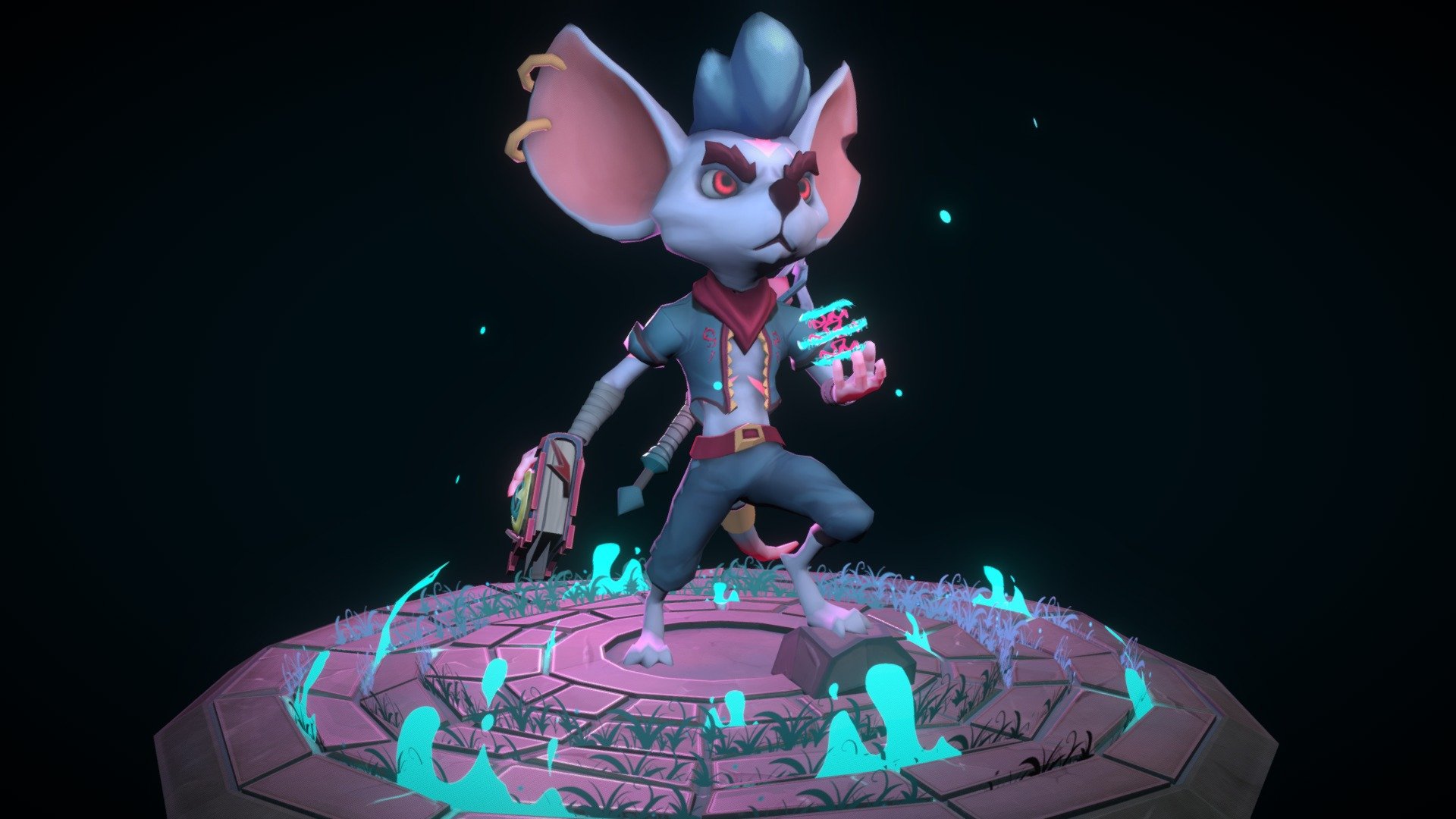 Magic Warrior Mouse - 3D model by Guilherme Lé (@Guizes44) [61313f1 ...