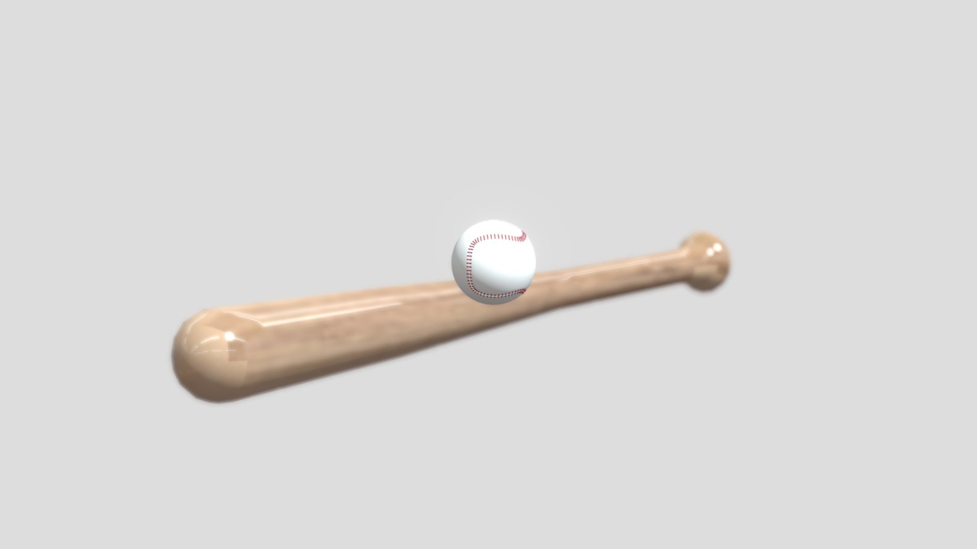 Classic Baseball and Bat - 3D model by joelsoncastro [61328be] - Sketchfab