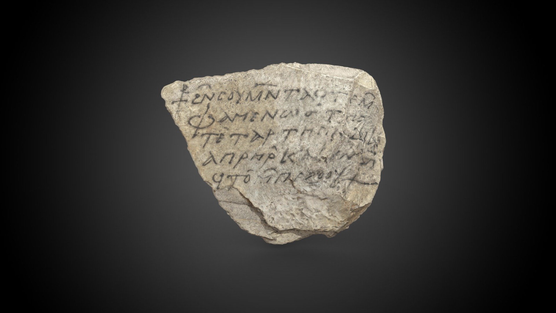 Ostracon with a Coptic Inscription - 3D model by Museo Egizio ...