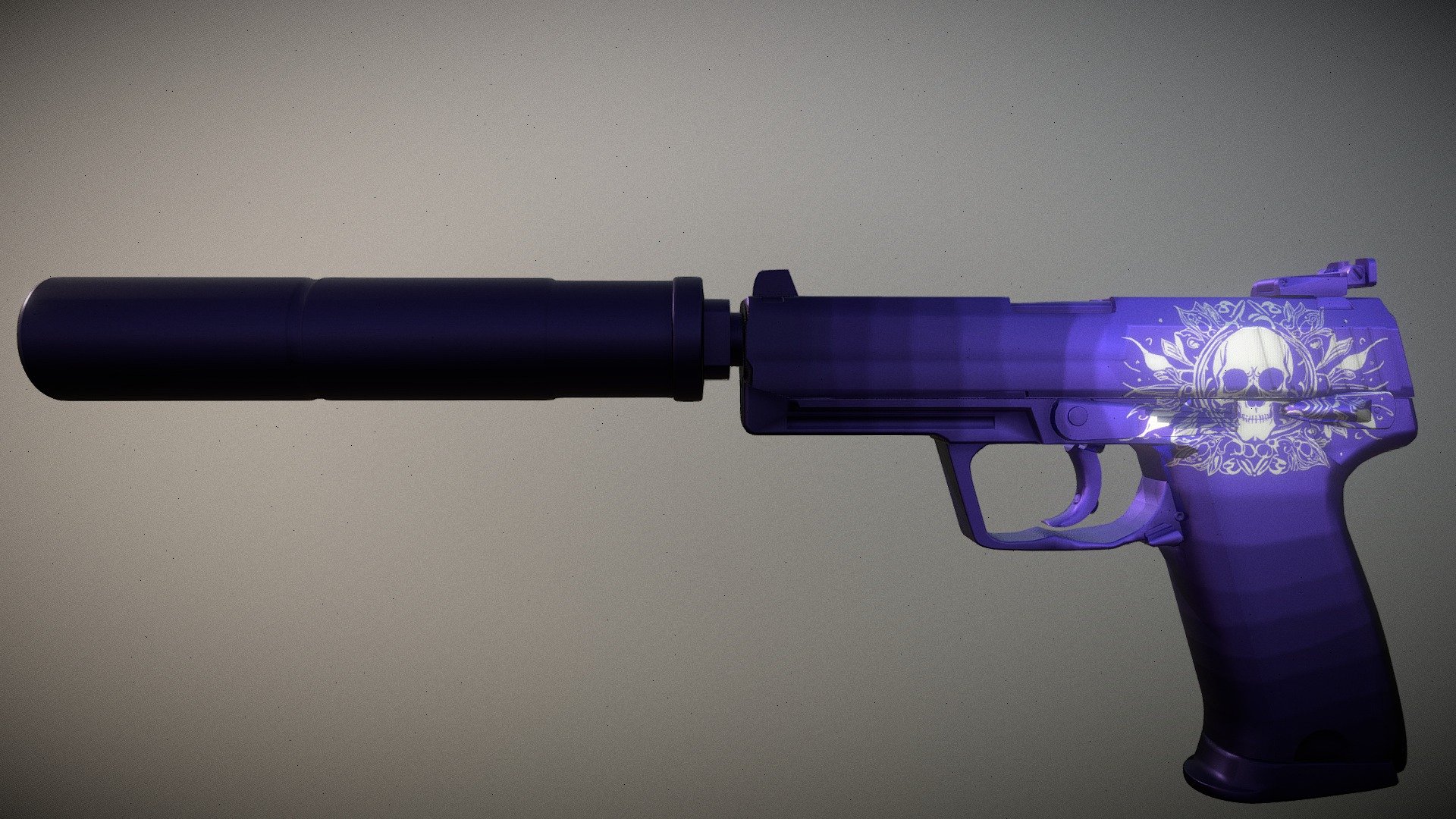 USP-S Skin "Purple Death" - 3D model by _JooL_ [6137a4a] - Sketchfab