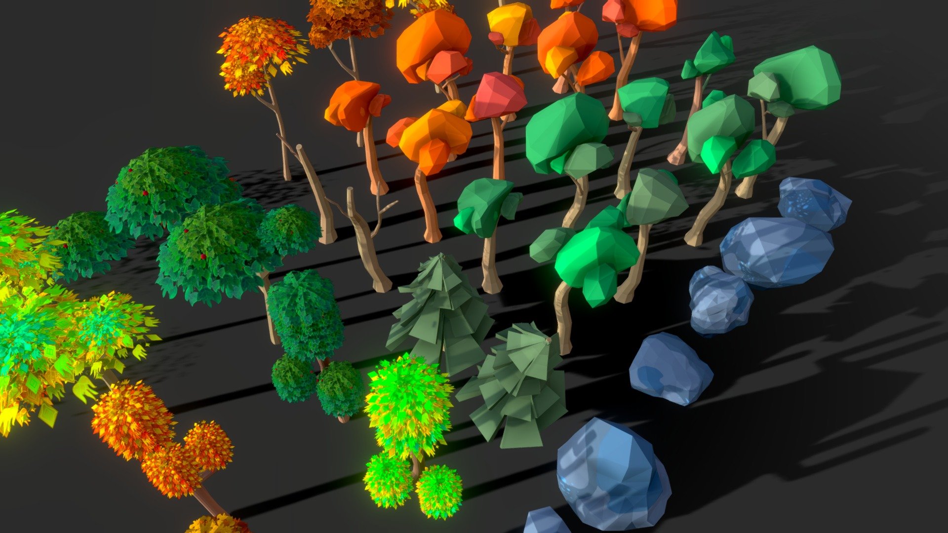 Low poly trees - 3D model by MadeBy (@ilyarnyuk) [6139cbe] - Sketchfab