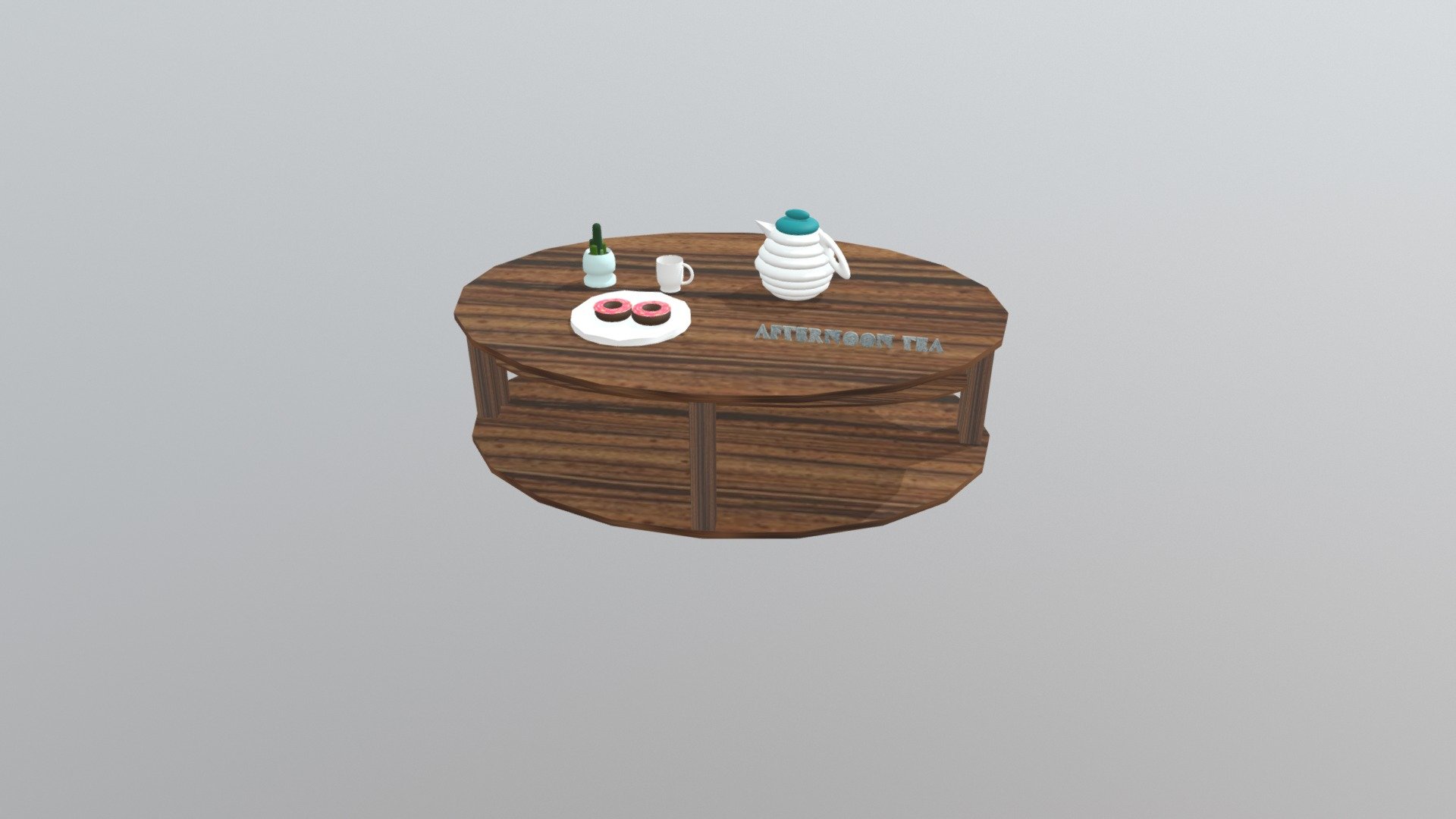 afternoon tea - 3D model by TimSch [613b636] - Sketchfab