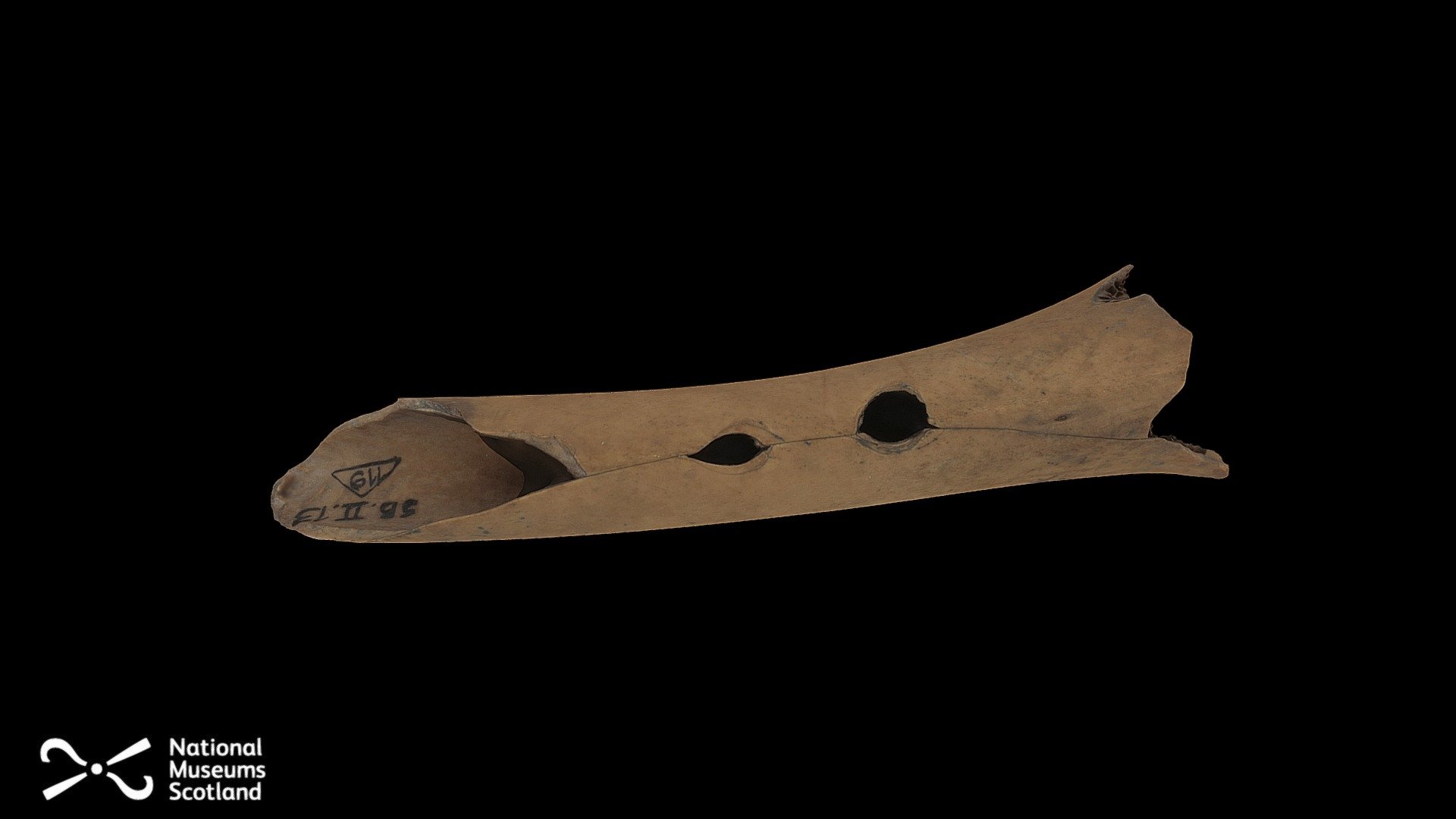 Bone whistle, Skara Brae, Orkney - 3D model by National Museums ...