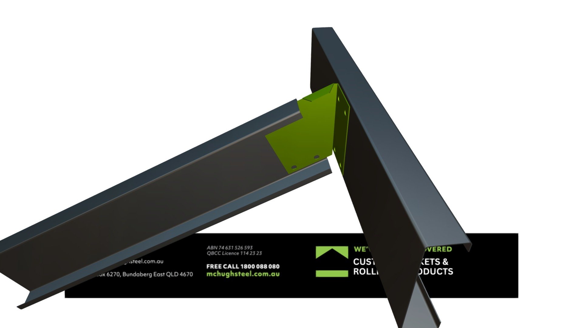SFBKT009 Rafter bracket 25Deg C300 to C300 3mm - 3D model by ...
